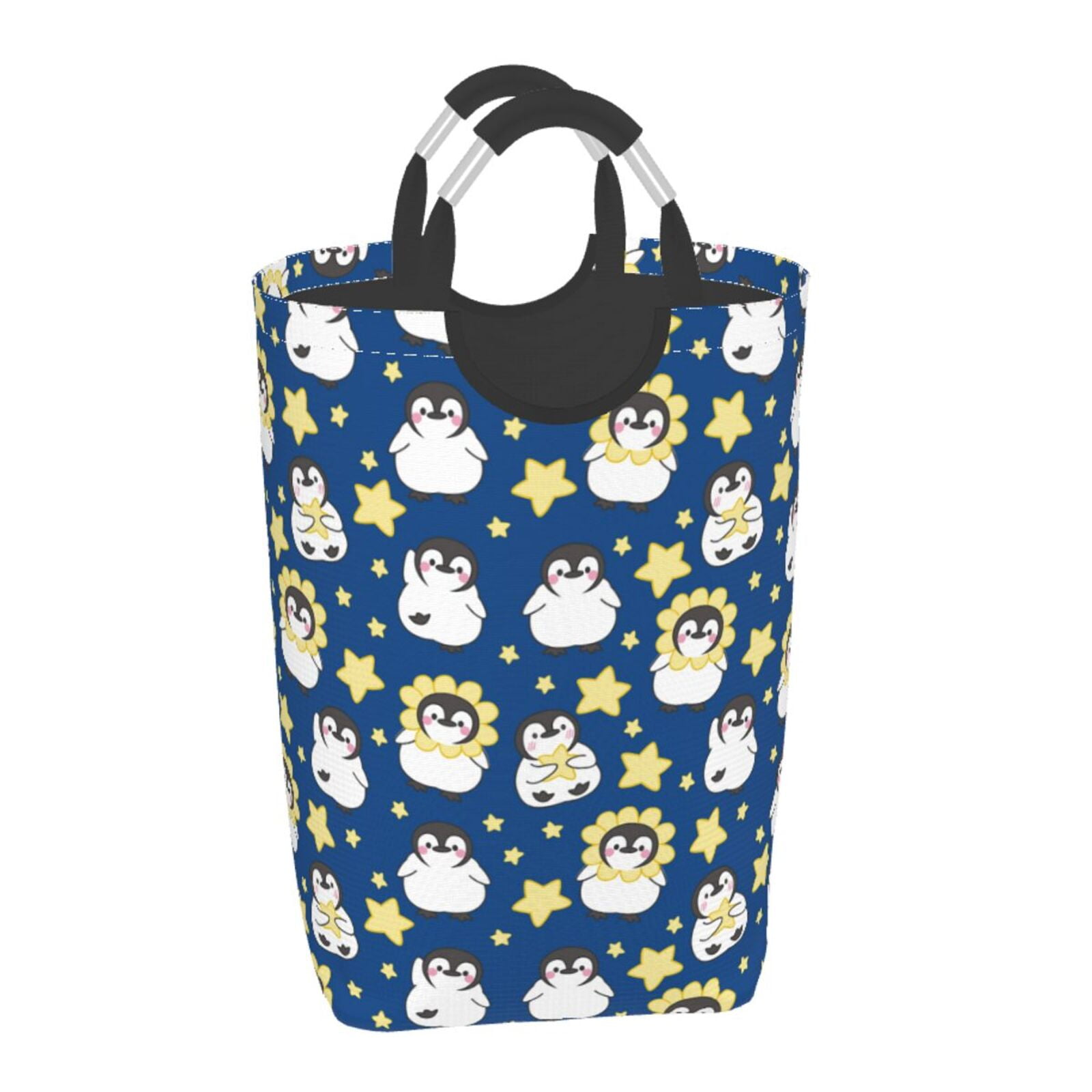 Gaeub Star Penguin Print 50L Large Laundry Hampers with Handles ...