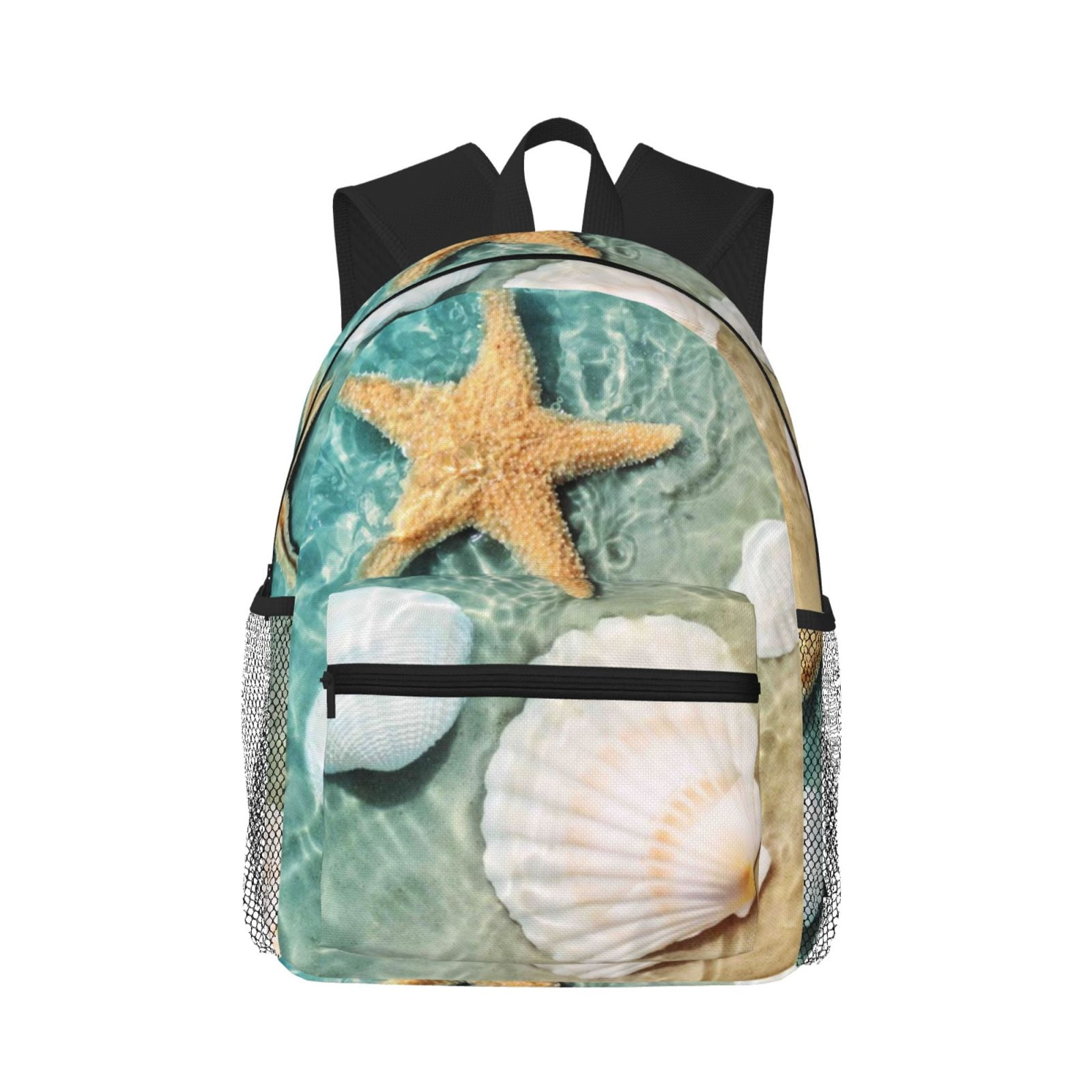 Gaeub Starfish And Seashell School Backpack Waterproof Bookbag for Men ...