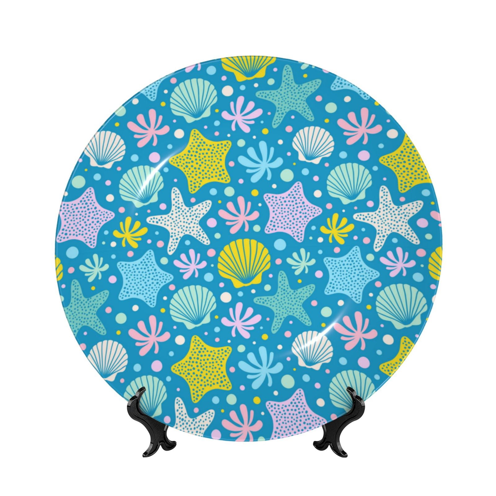 Gaeub Starfish Print Ceramic Plate,Dinner Plates,Bone China Decorative ...
