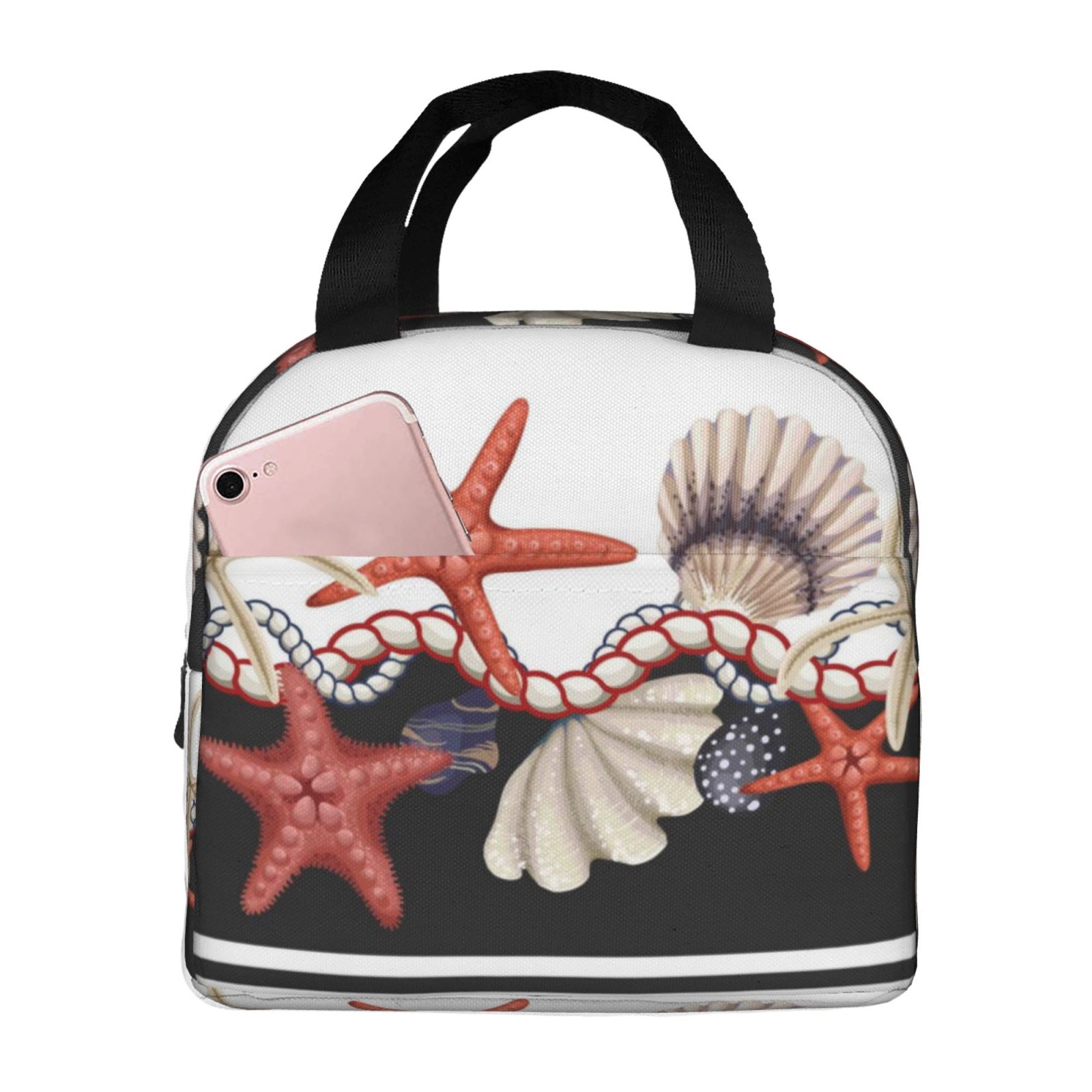 Gaeub Starfishes Shells Print Lunch Bag Lunch Box for Women Men ...