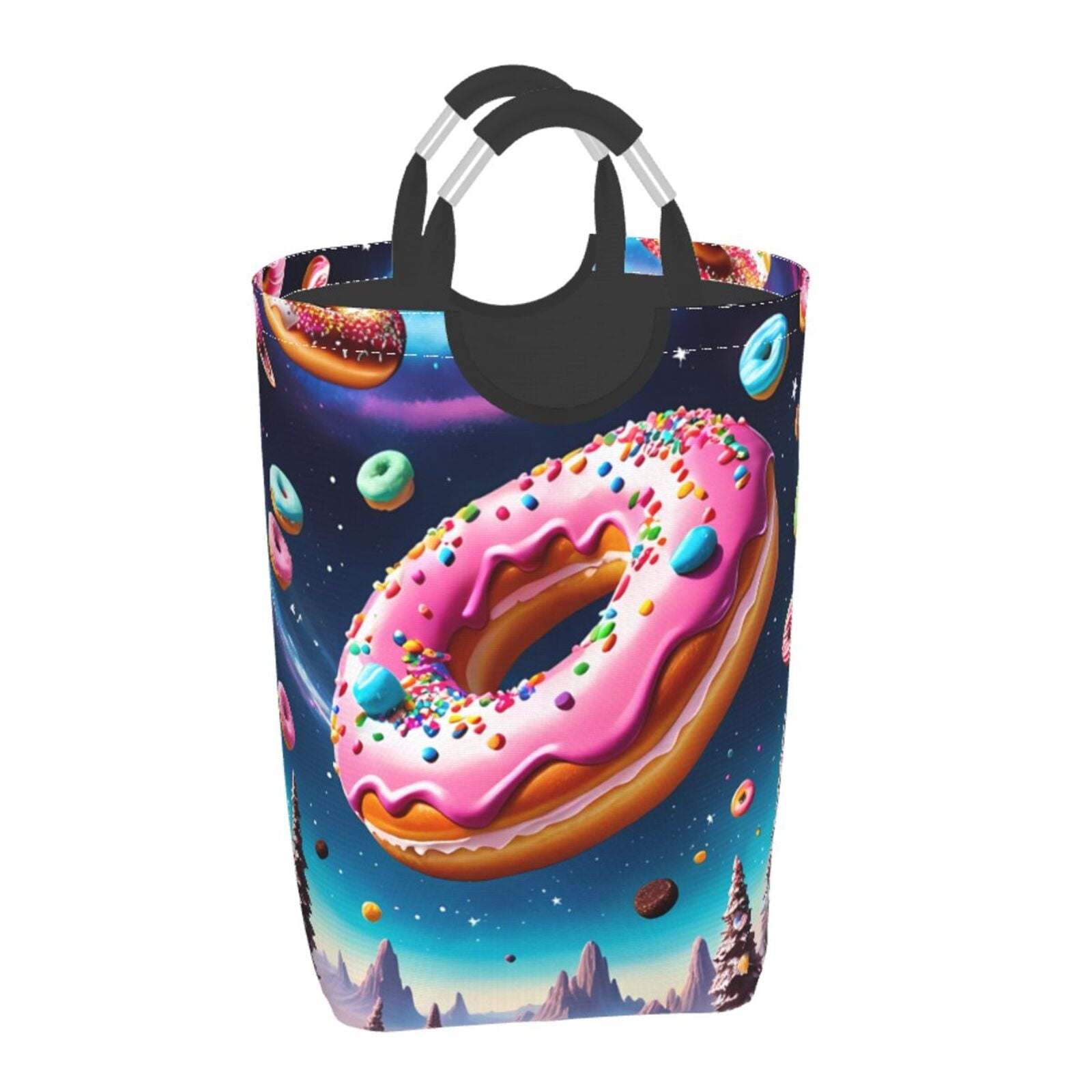 Gaeub Starry Sky Pine Tree Donut Print 50L Large Laundry Hampers with ...