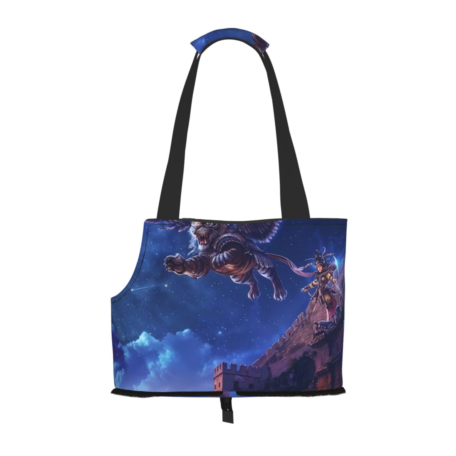 Gaeub Starry Sky Wall Flying Tiger Print Purse Carrier with Safety ...