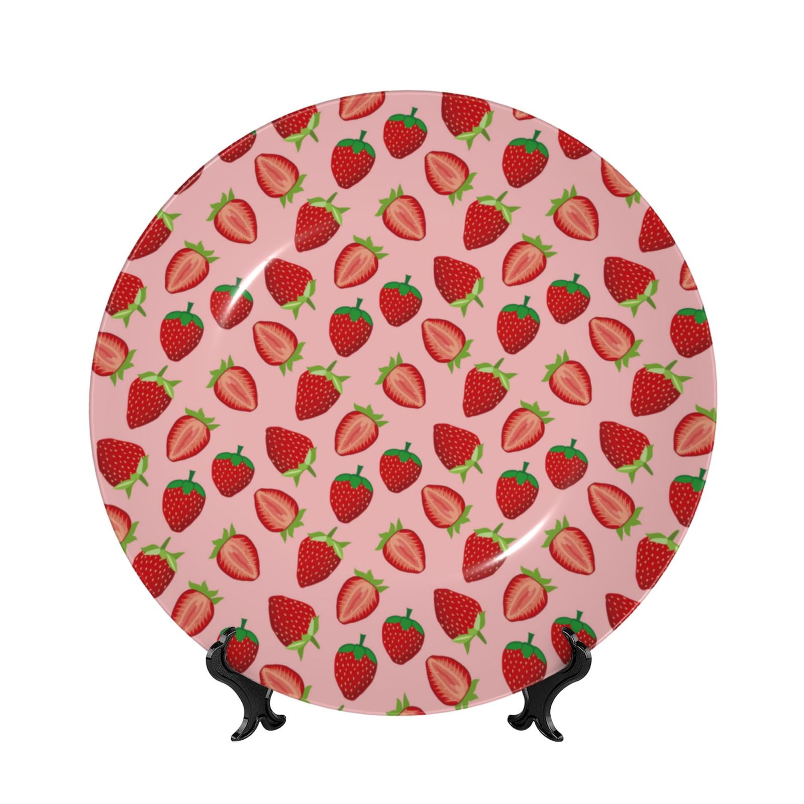 Gaeub Strawberries Print Ceramic Plate,Dinner Plates,Bone China ...