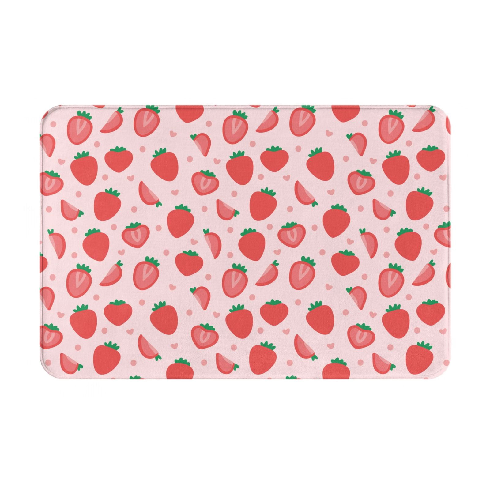 Gaeub Strawberry Print Door Mat with Heavy Duty Backing,Welcome Mats ...