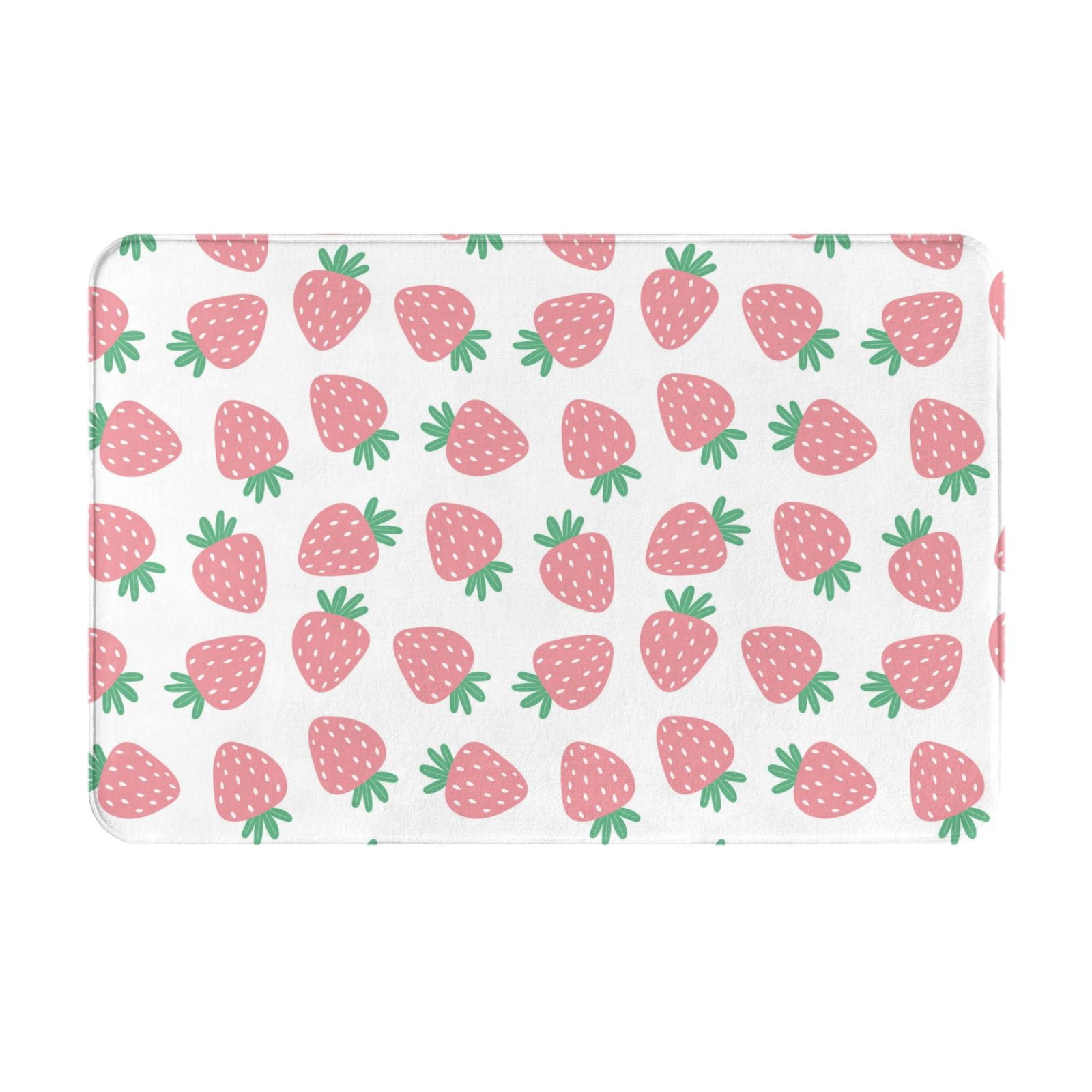 Gaeub Strawberry Print Door Mat with Heavy Duty Backing,Welcome Mats ...