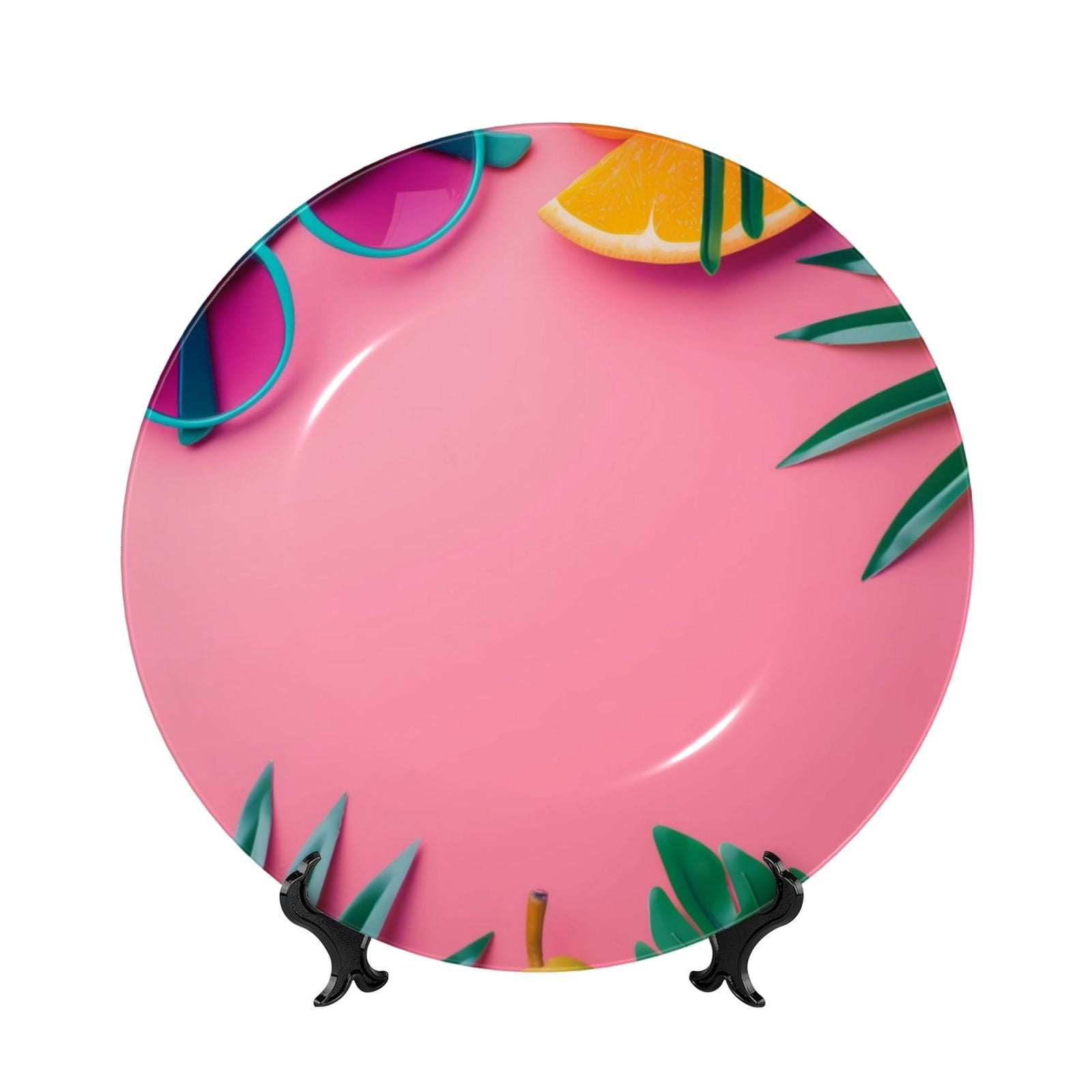 Gaeub Summer Fruits And Sunglasses Print Ceramic Plate,Dinner Plates ...