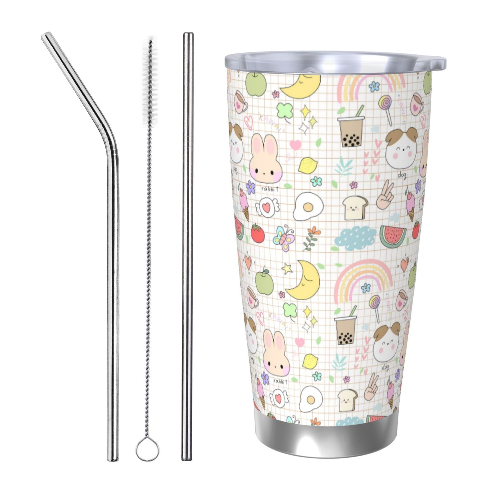 Gaeub Summer Rabbit Print 20-Ounce Stainless Steel Car Cup,Tumblers ...