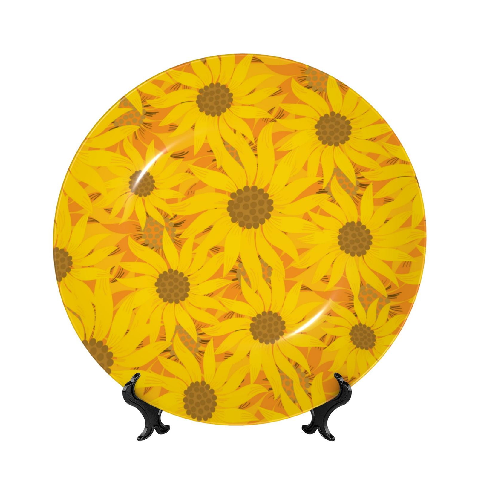 Gaeub Sun Flowers Print Ceramic Plate,Dinner Plates,Bone China ...