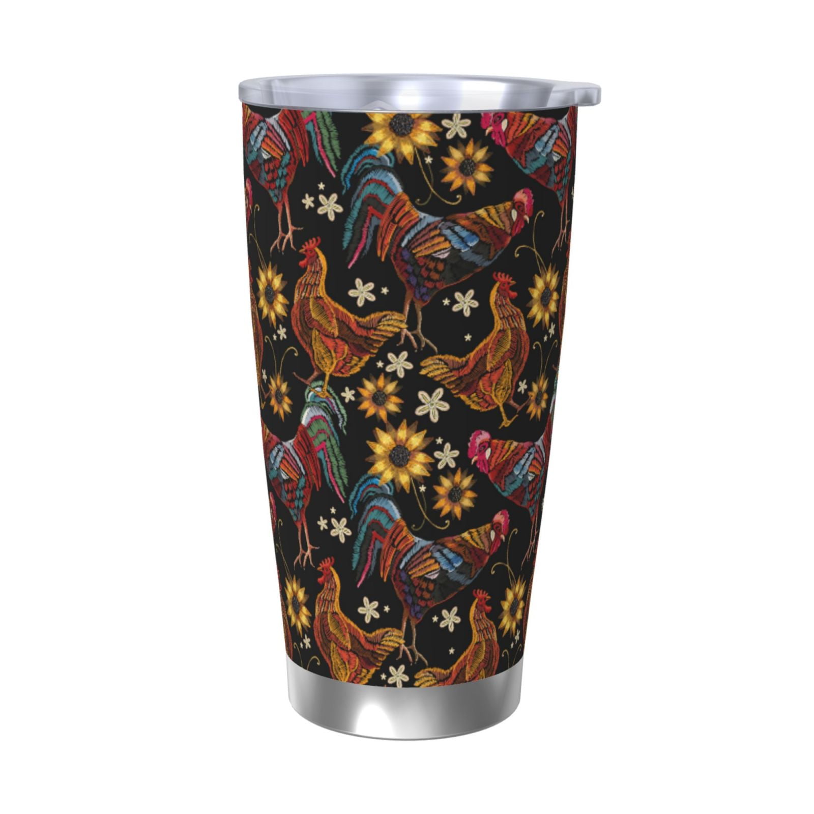 Gaeub Sunflower Rooster Print 20-Ounce Stainless Steel Car Cup,Tumblers ...