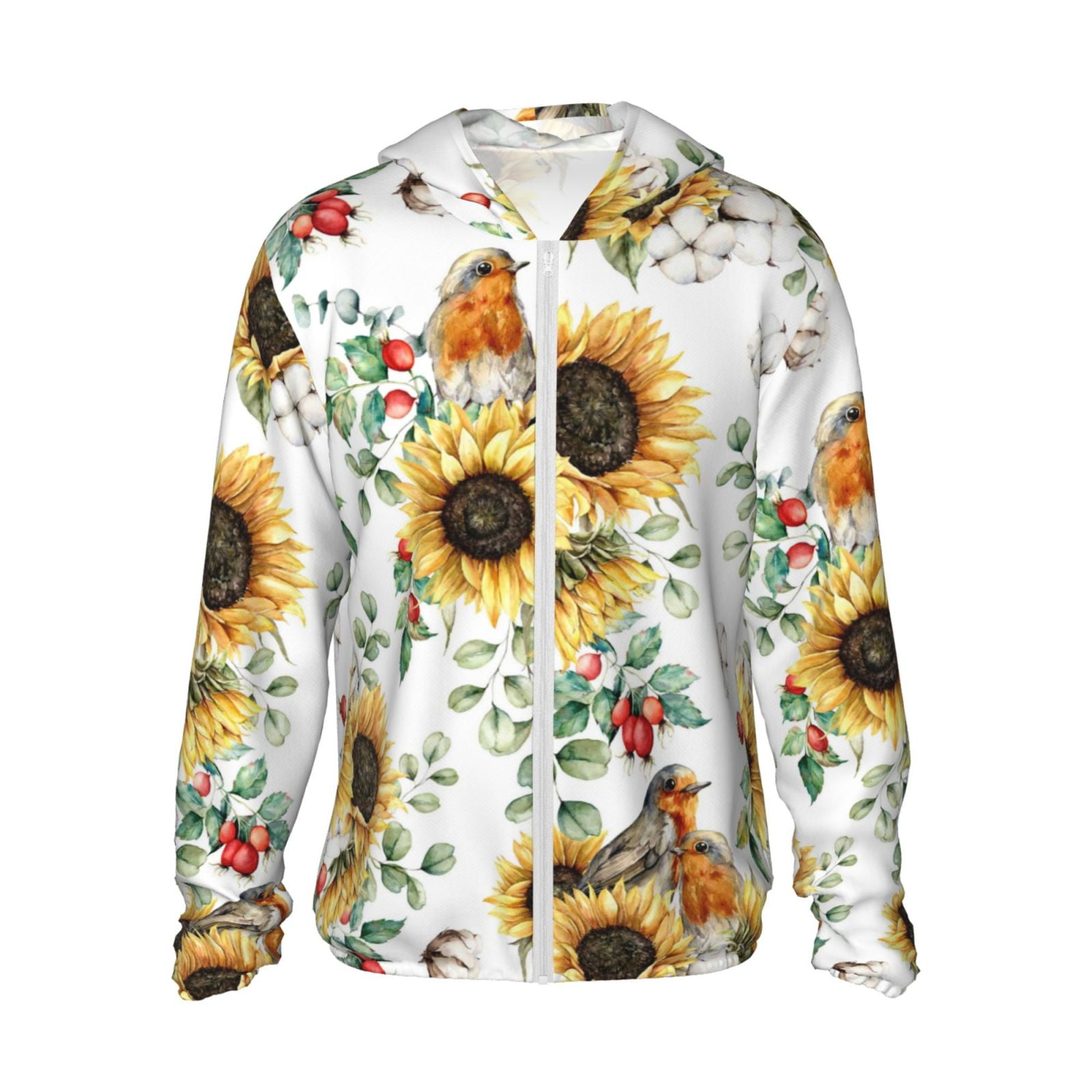 Gaeub Sunflowers Leaves And Birds Men's and Women's UPF 50+ Long ...