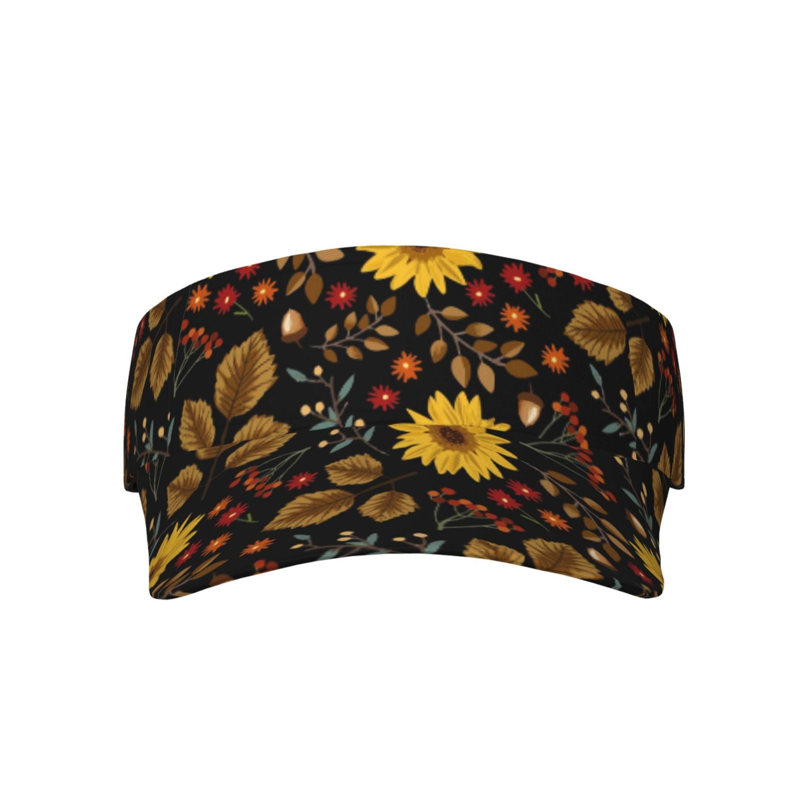 Gaeub Sunflowers Leaves Sun Visor Hats with Empty Top and Adjustable ...