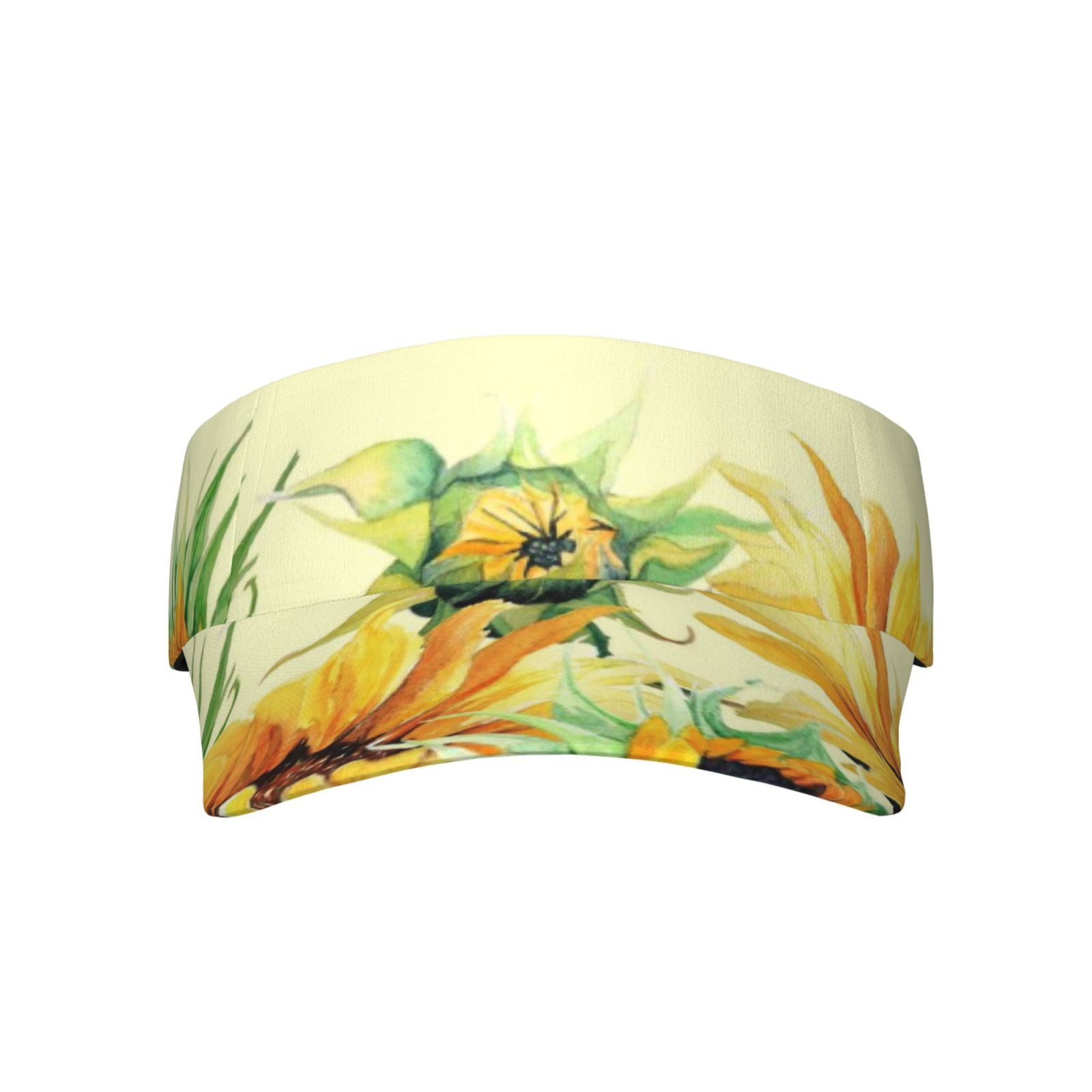 Gaeub Sunflowers On A Yellow Background Sun Visor Hats with Empty Top ...