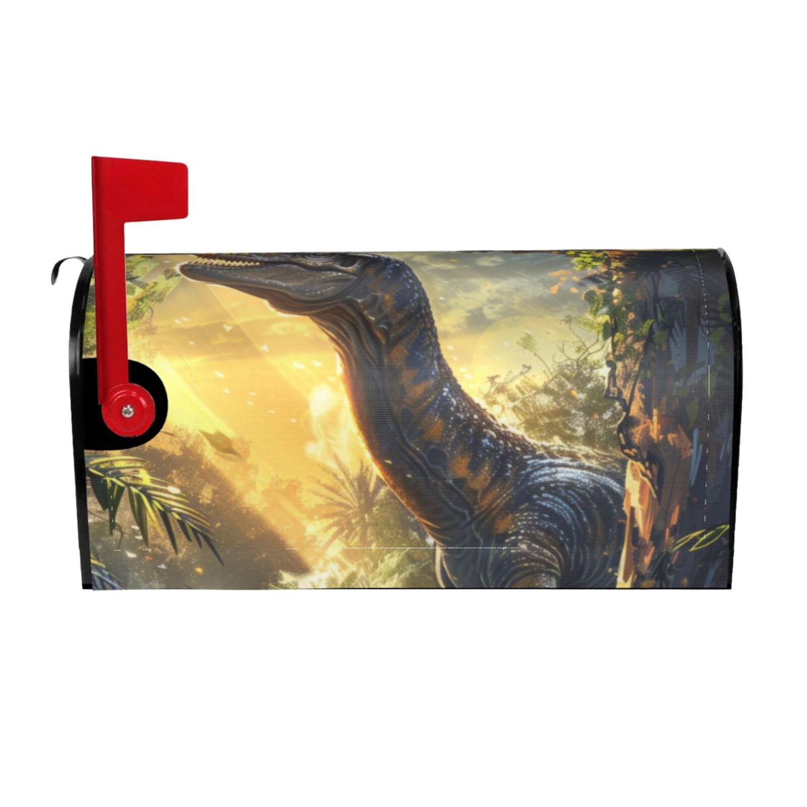 Gaeub Sunshine Jungle Dinosaur Print Mailbox Covers Magnetic,Mailbox ...