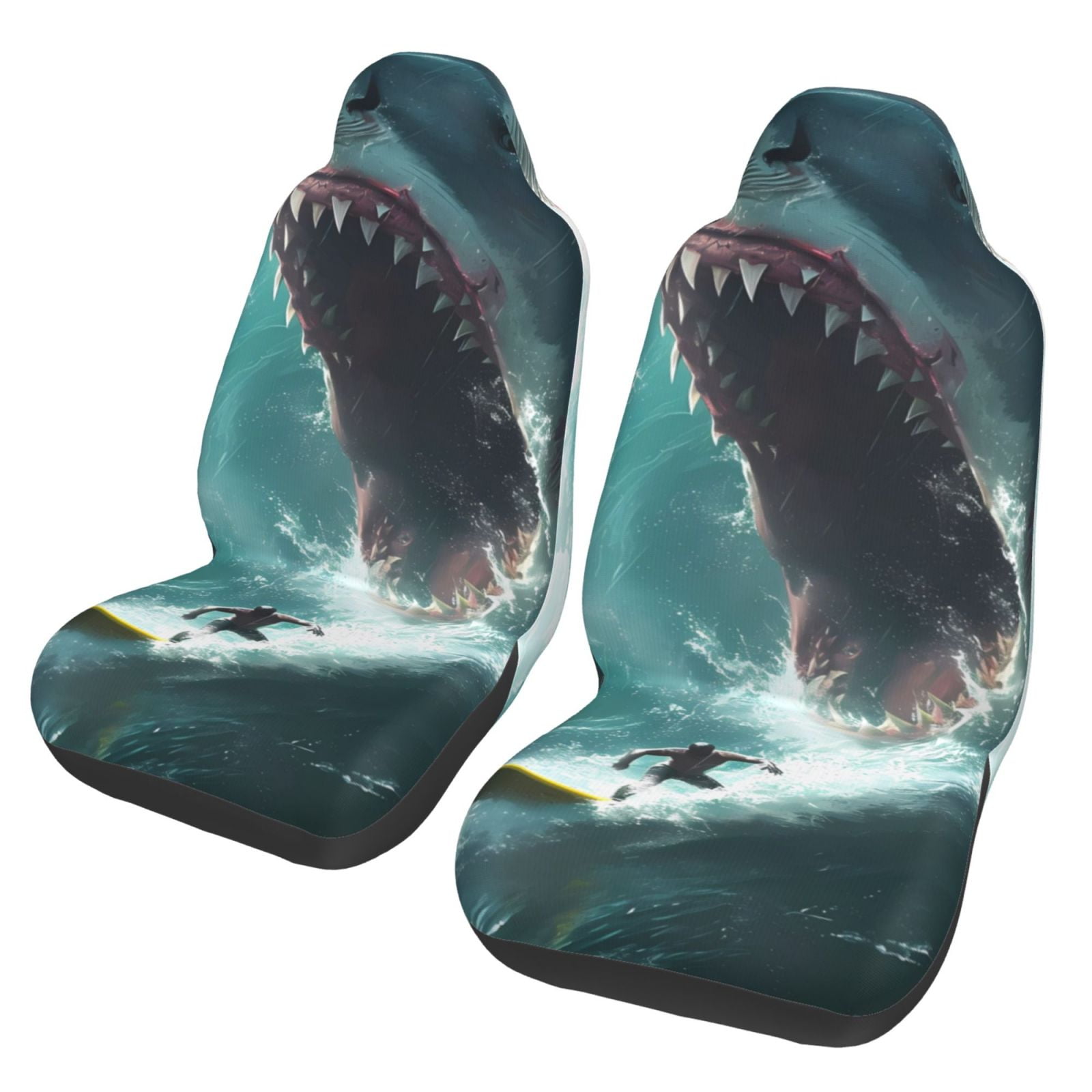 Gaeub Surfing Shark 2Pack Full Set Car Seat Covers with Soft Padding ...