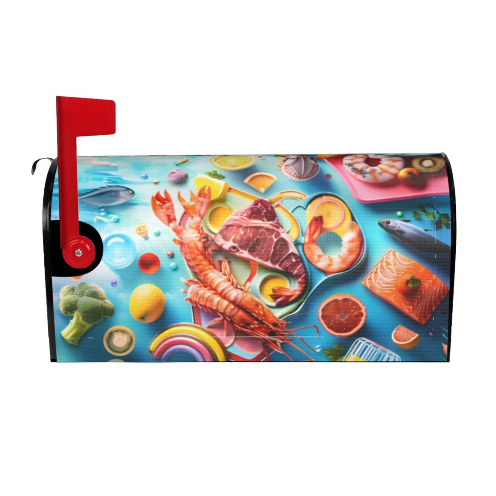 Gaeub Surreal Seafood Extravaganza Print Mailbox Covers Magnetic ...