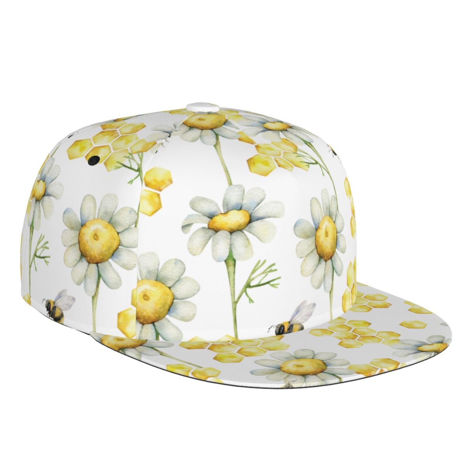 Gaeub Sweet Honey Flat Bill Snapback Hats Baseball Caps with Adjustable ...