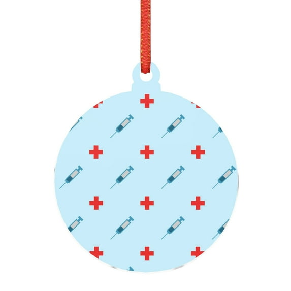 Gaeub Syringe And Red Cross Print Christmas Ornaments for Christmas ...