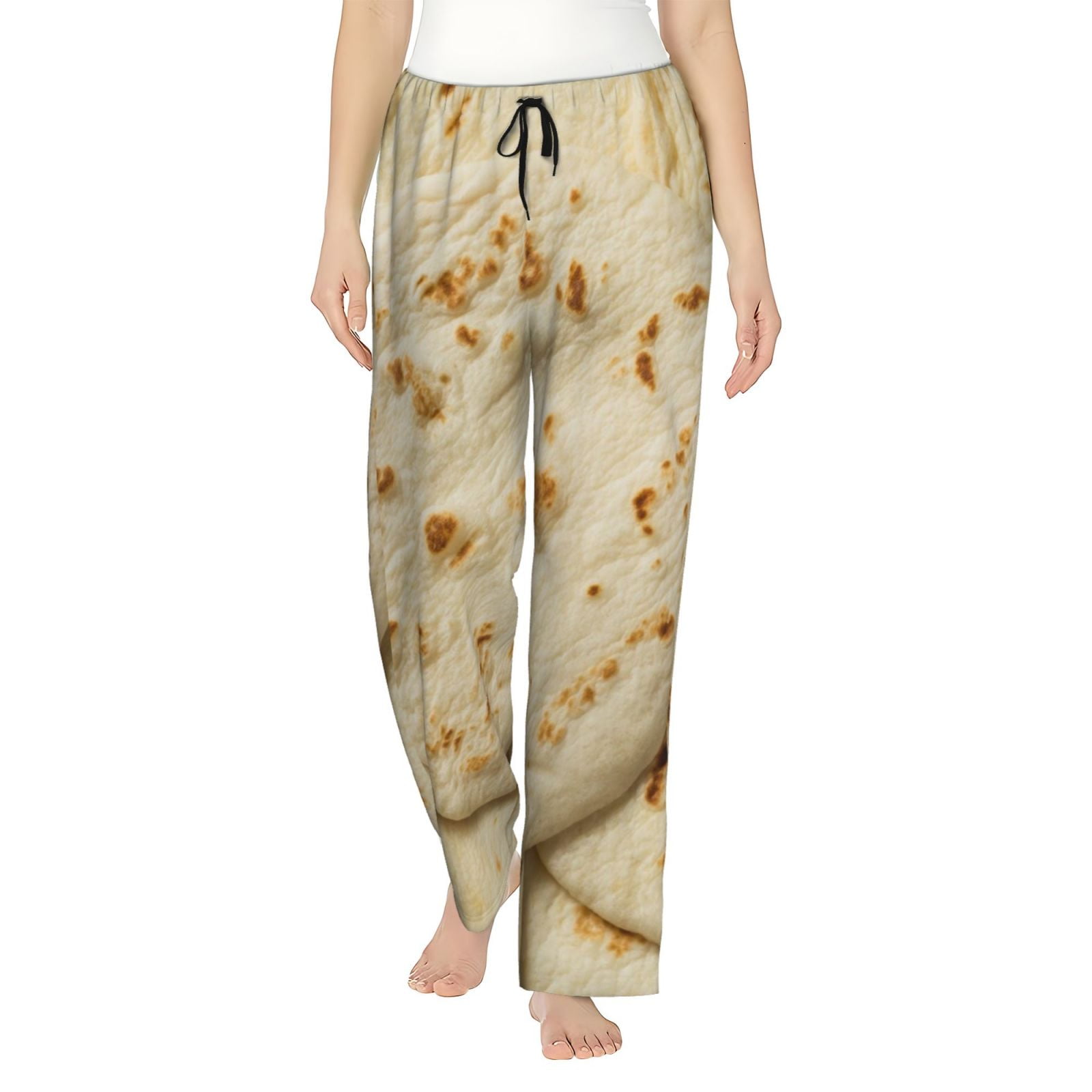 Gaeub Taco Tortillas Soft Pajama Pants for Women, Wide Leg Comfy Casual ...