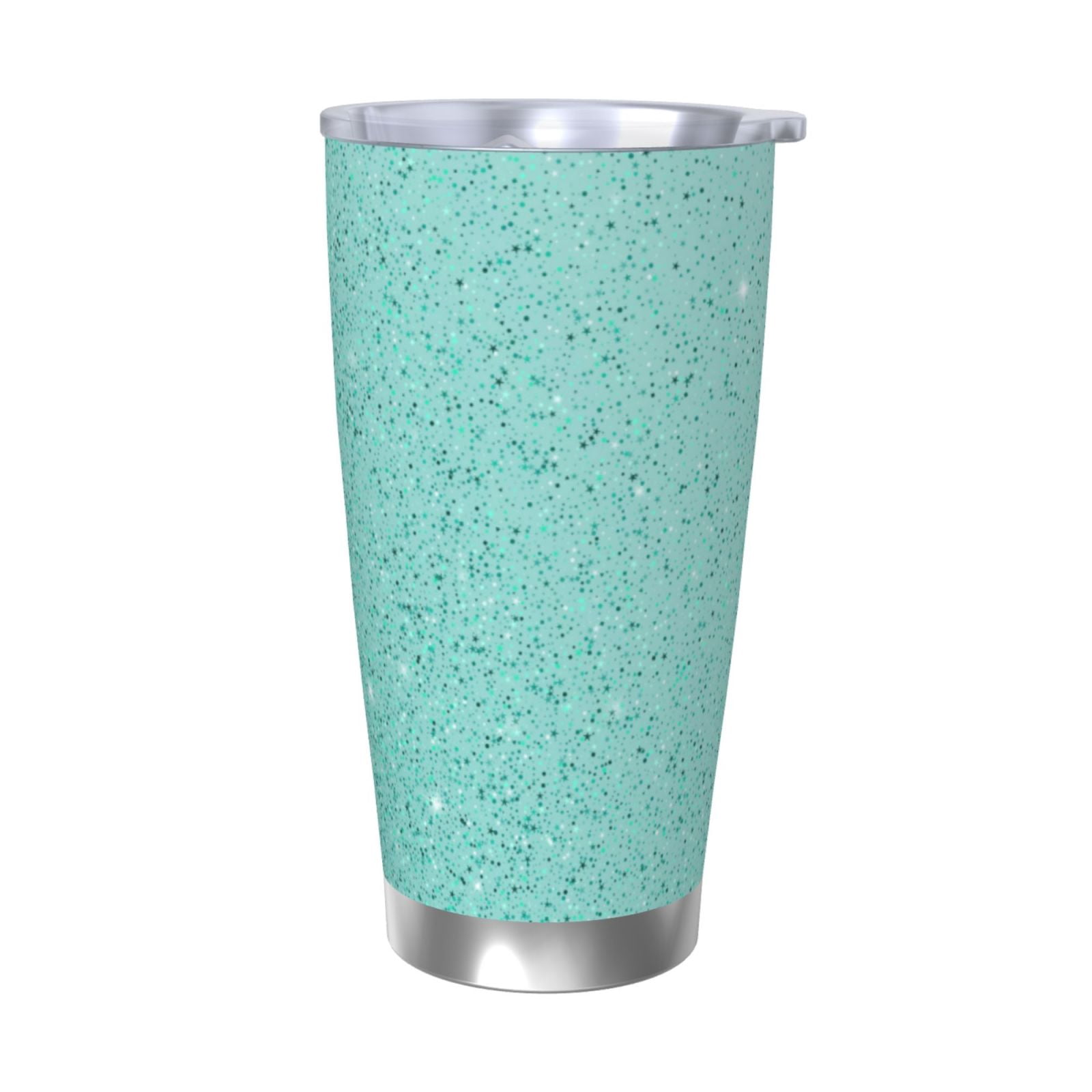 Gaeub Teal Turquoise Glitter Print 20-Ounce Stainless Steel Car Cup ...
