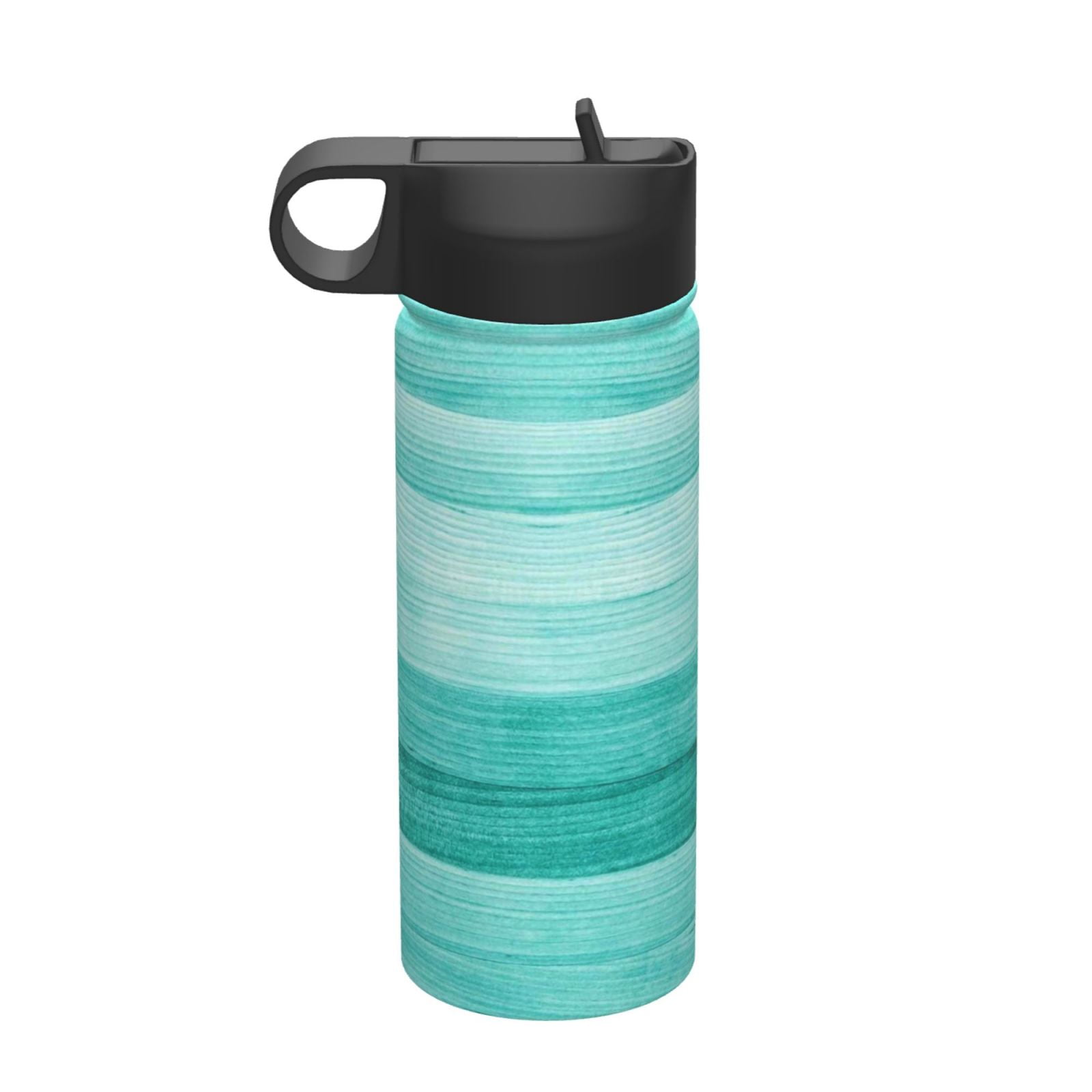 Gaeub Teal Turquoise Printed 18oz Sports Insulated Kettle With Straw ...