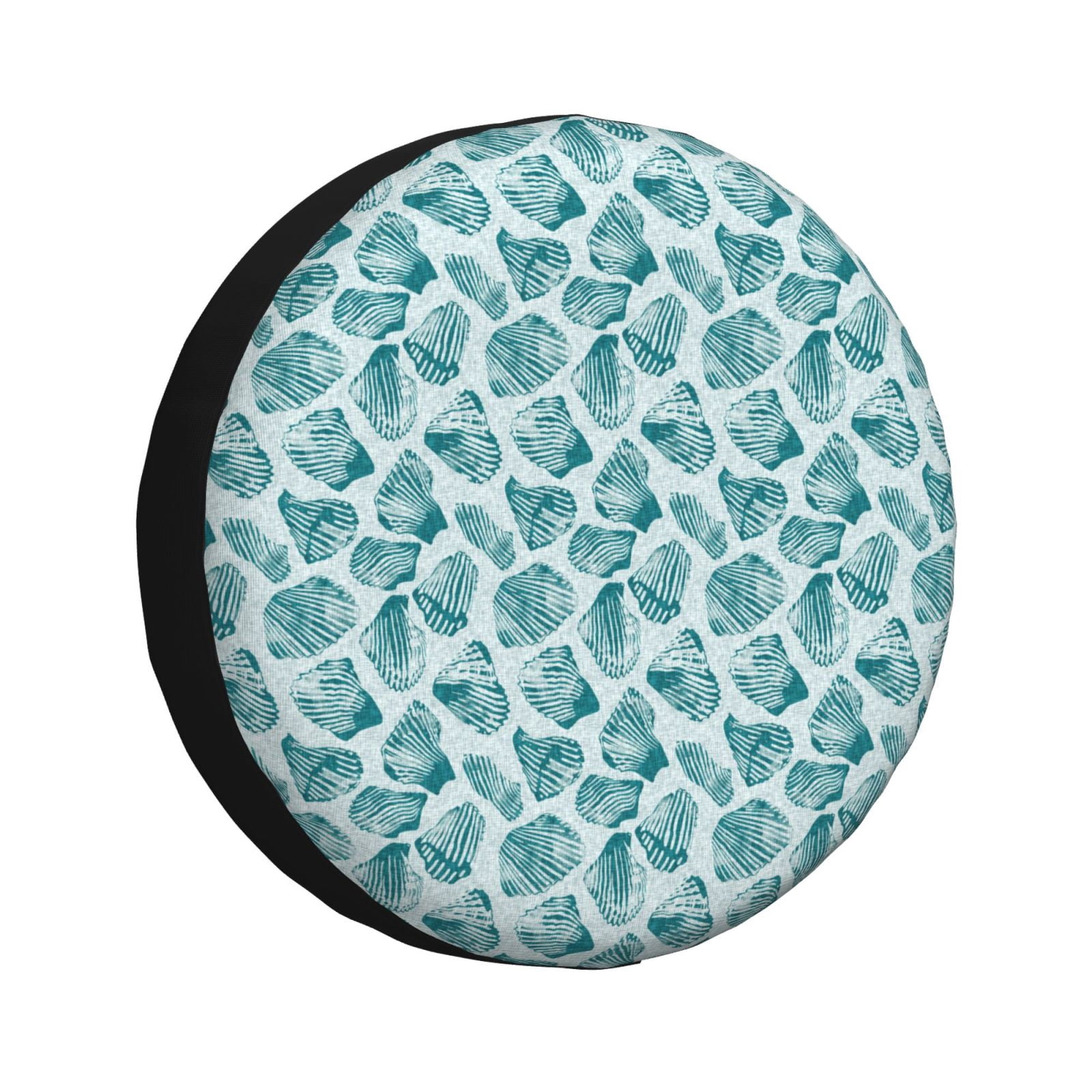 Gaeub Teal turquoise shell Print 14-17in Tire Cover, Spare Tire Cover ...