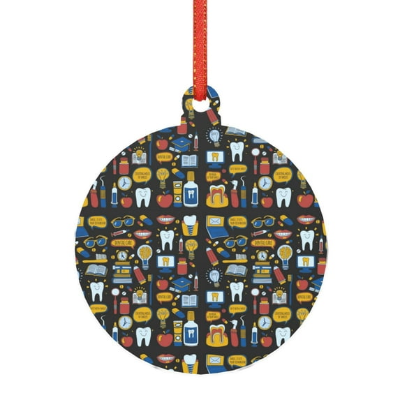 Gaeub Teeth Print Christmas Ornaments for Christmas Tree,Christmas ...