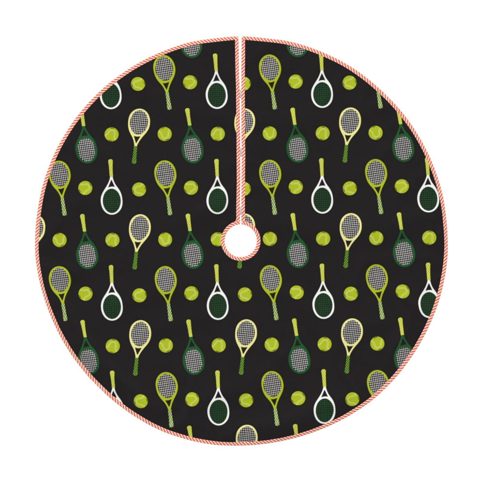Gaeub Tennis Rackets Print Christmas Tree Skirt,Christmas Decorations ...