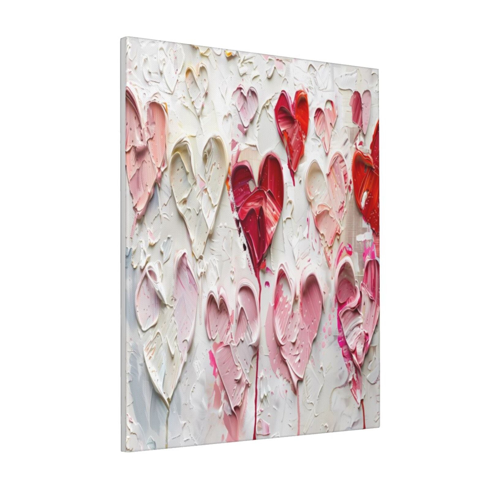 Gaeub Textured Heart Abstract Art Print Modern Canvas Wall Art Prints ...