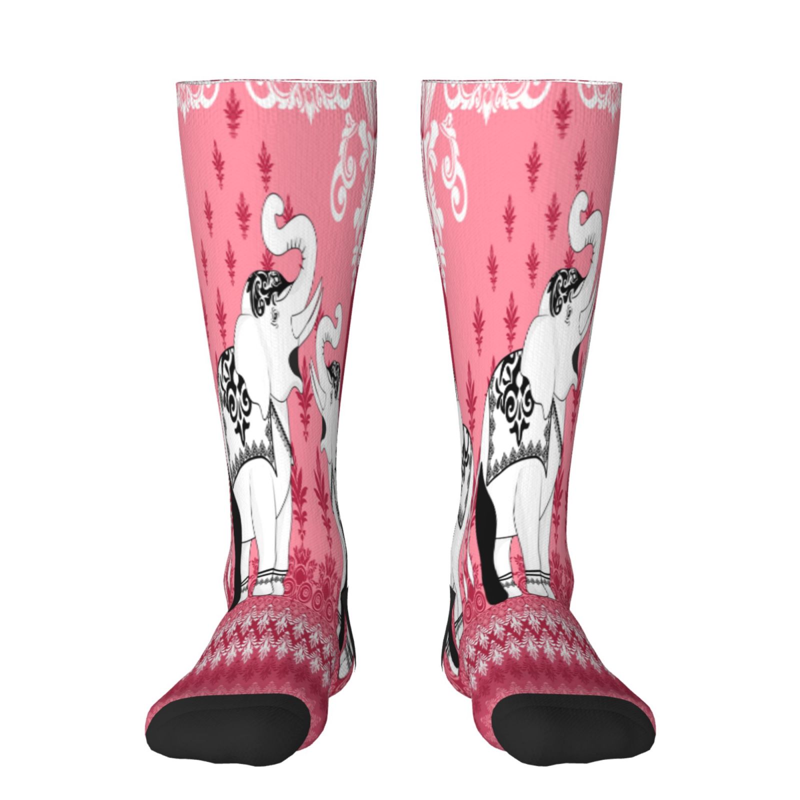 Gaeub Thai elephant Printed Design Socks Stretchy High Tube Socks for ...