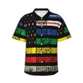 Gaeub Thin Green Line With USA Flag Print Men's Hawaiian Shirt,Button ...