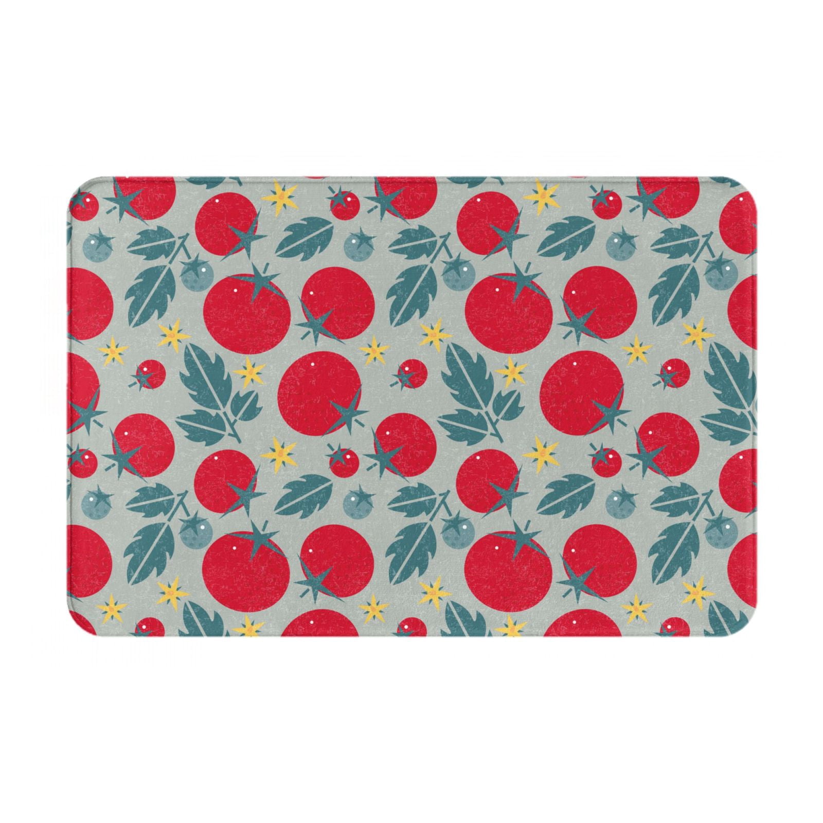 Gaeub Tomato Print Door Mat with Heavy Duty Backing,Welcome Mats for ...