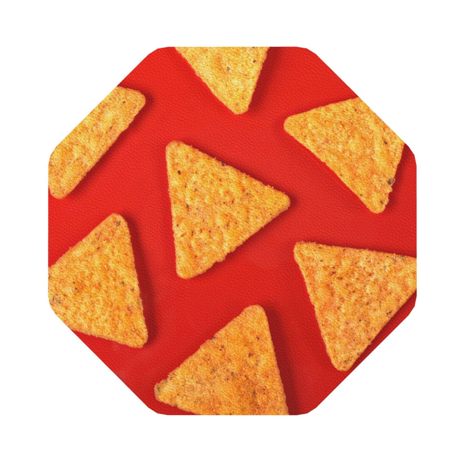 Gaeub Tortilla chips Print 6 Pcs Leather Coasters for Drinks ,Drink ...