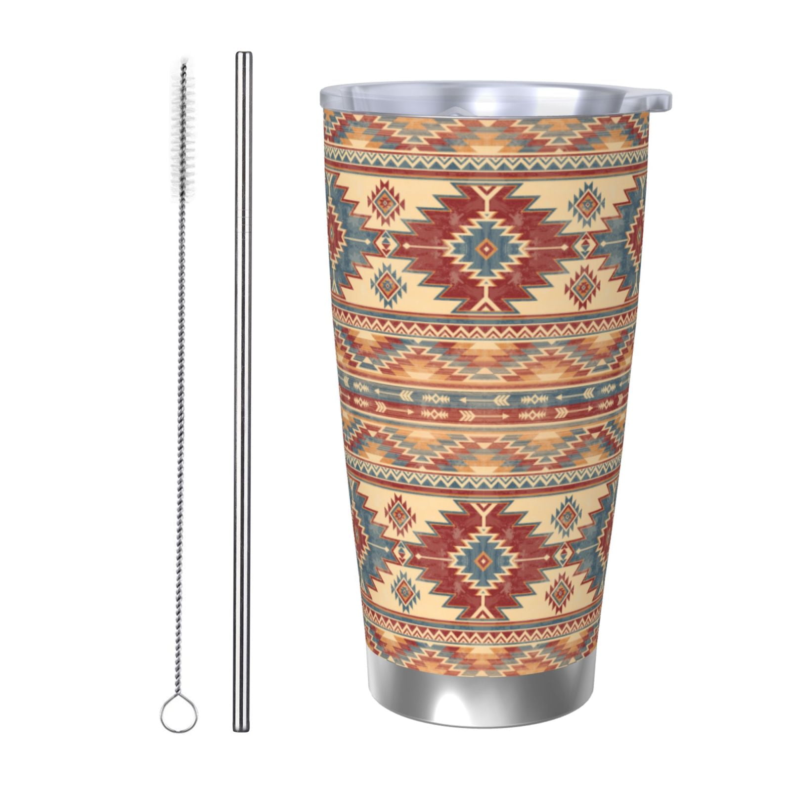 Gaeub Traditional Tribal Aztec Print 20-Ounce Stainless Steel Car Cup ...