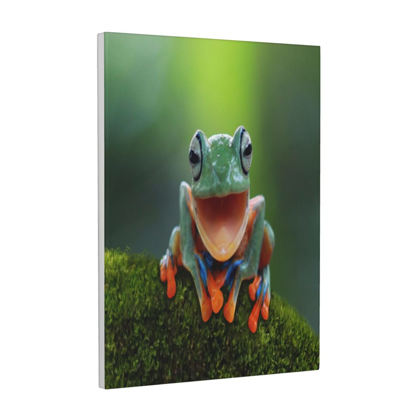 Gaeub Tree Frog Print Canvas Wall Art for Bathrooms Bedroom,Wall Decor ...