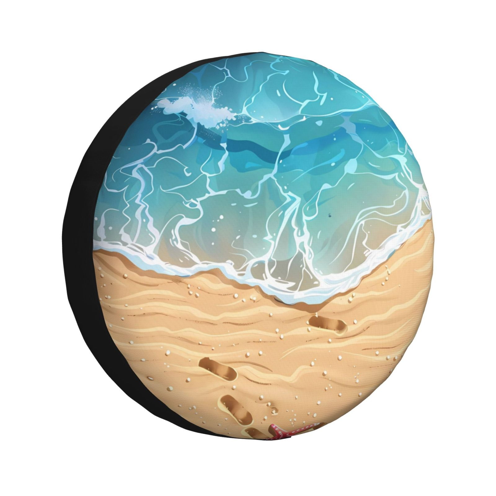 Gaeub Tropical Beach With Starfish 14-17in Tire Cover, Spare Tire Cover ...