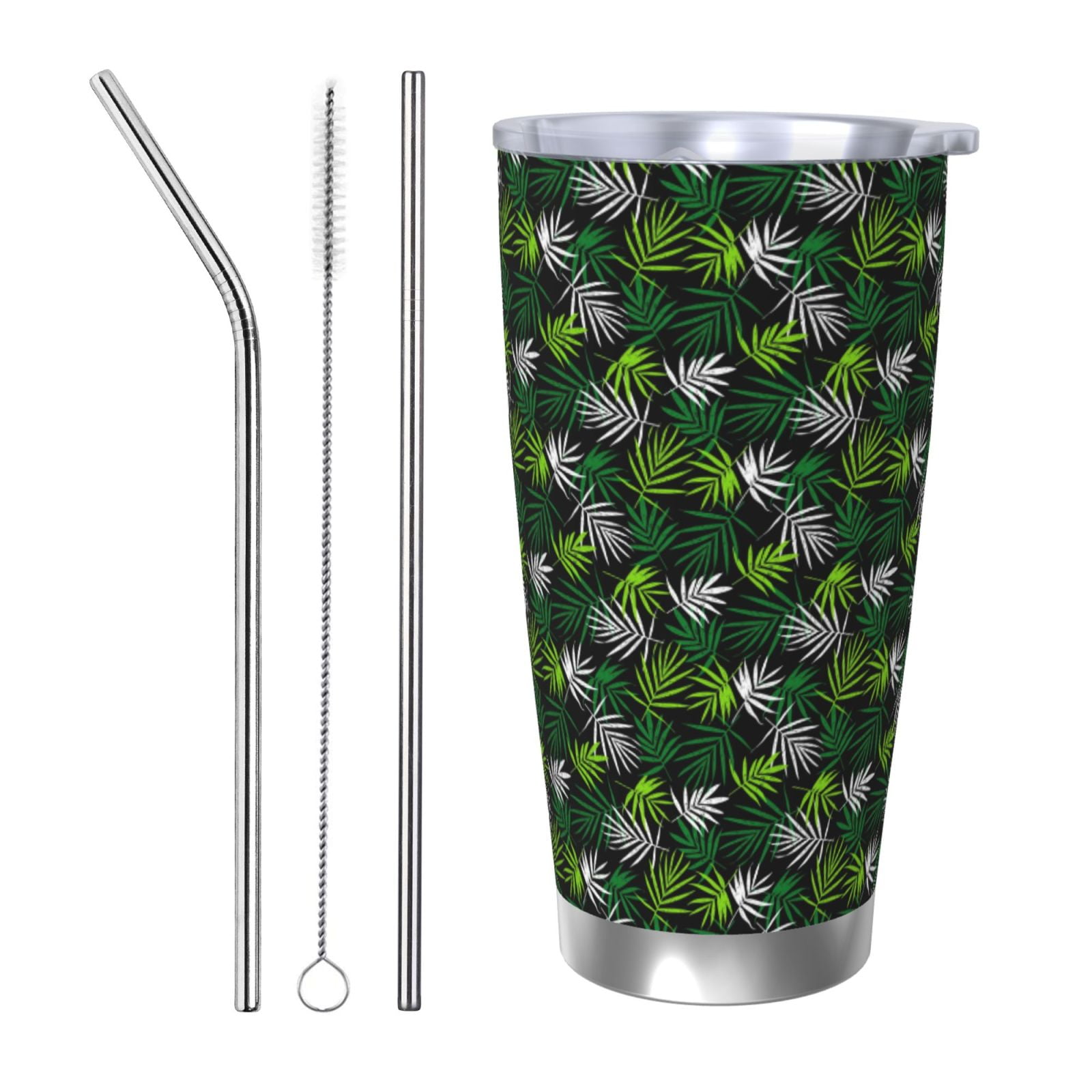 Gaeub Tropical Leaves1 Print 20-Ounce Stainless Steel Car Cup,Tumblers ...