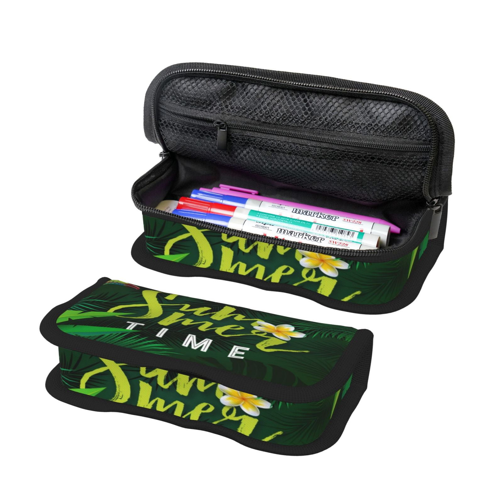 Gaeub Tropical Summer Vibes Print Canvas Pen Case,Pencil Case for Men ...