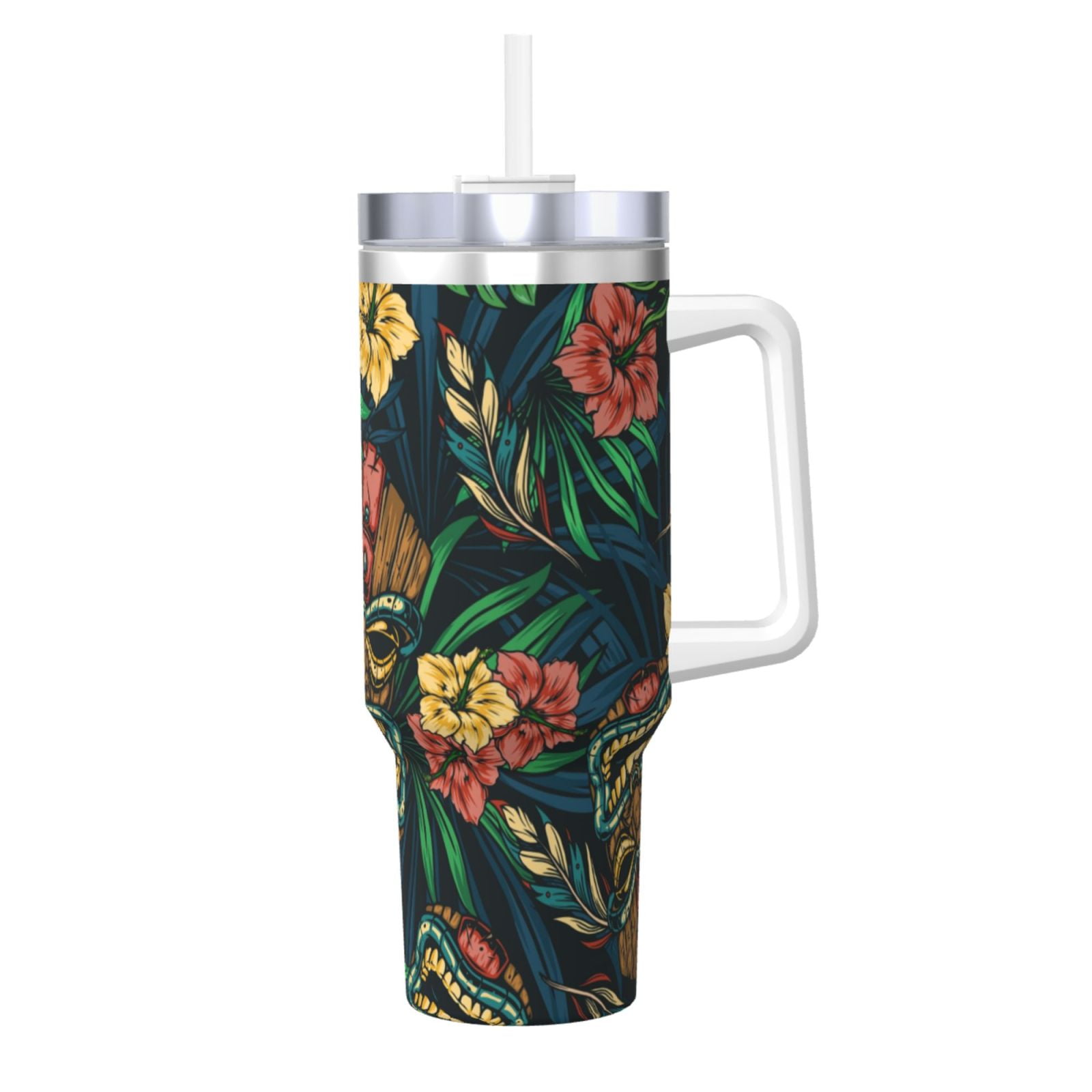 Gaeub Tropical Tribe Mask Print Stainless Steel Hot/Cold Coffee Cup ...