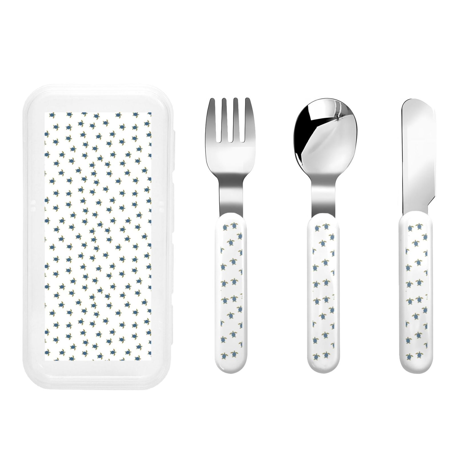 Gaeub Turtle Print 3-Piece Children Knife Spoon Fork Set,Stainless ...