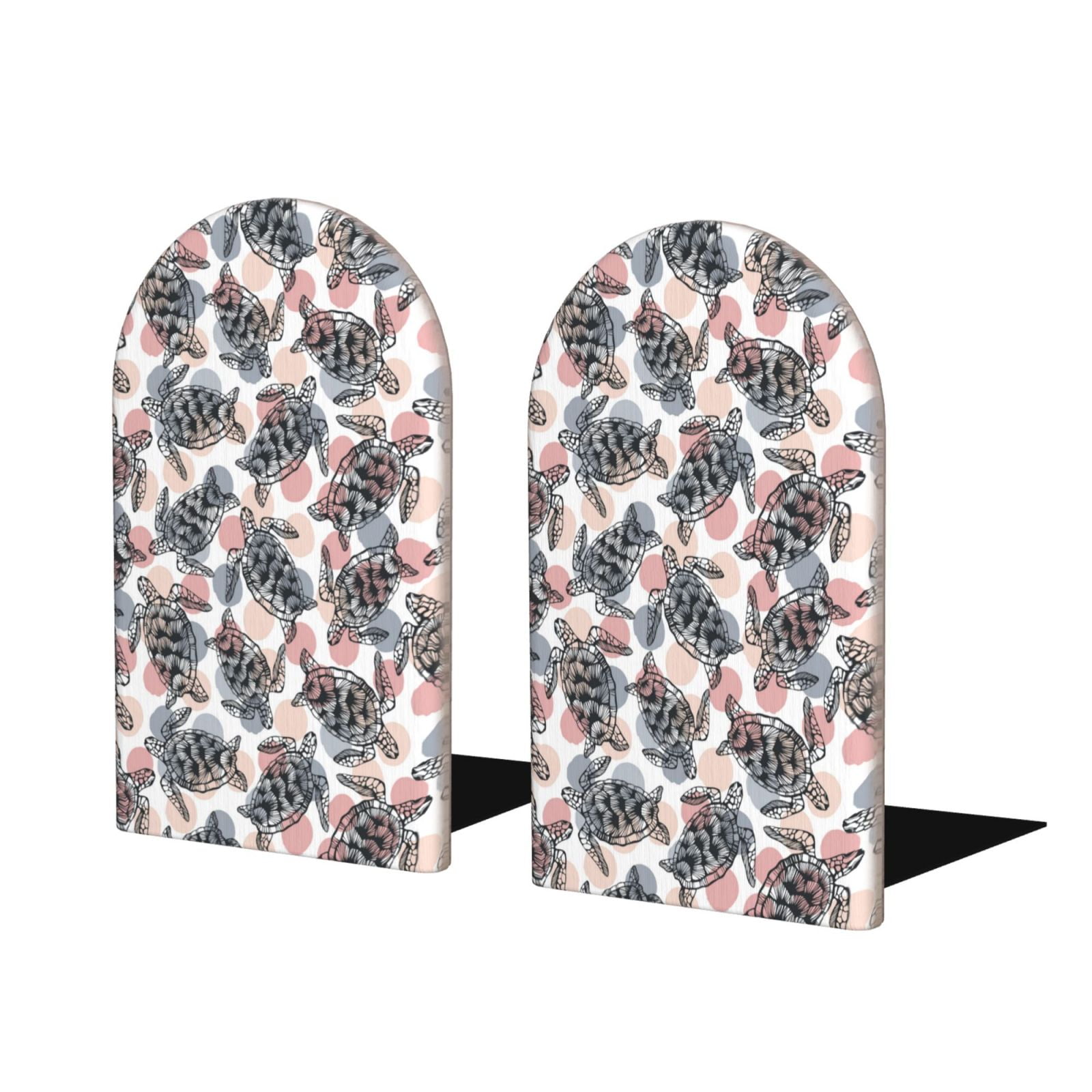 Gaeub Turtle Wood Bookends, Non-Slip Bookends, Heavy Duty Wooden ...