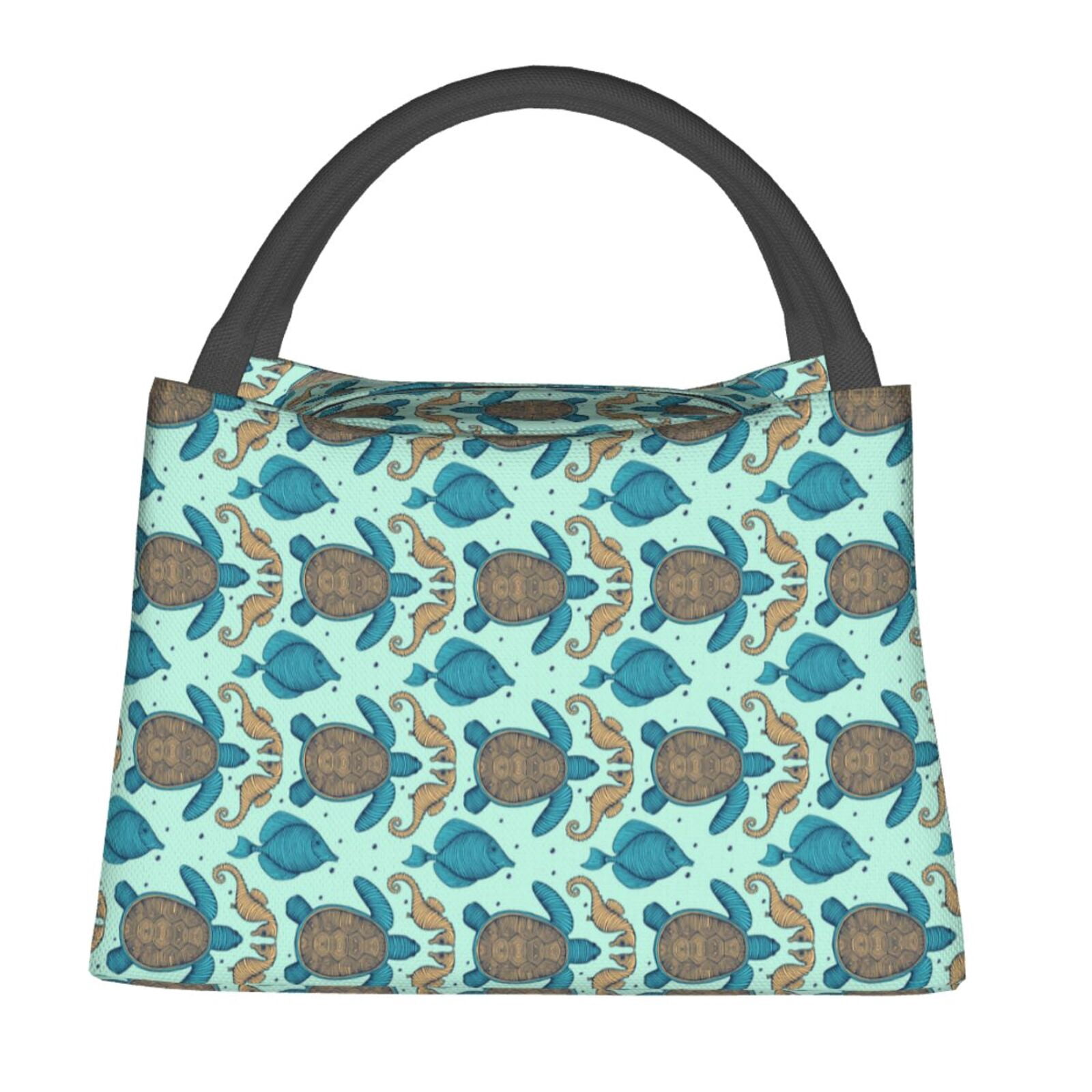 Gaeub Turtles And Seahorses Collapsible Cooler Bag Insulated,Leakproof ...