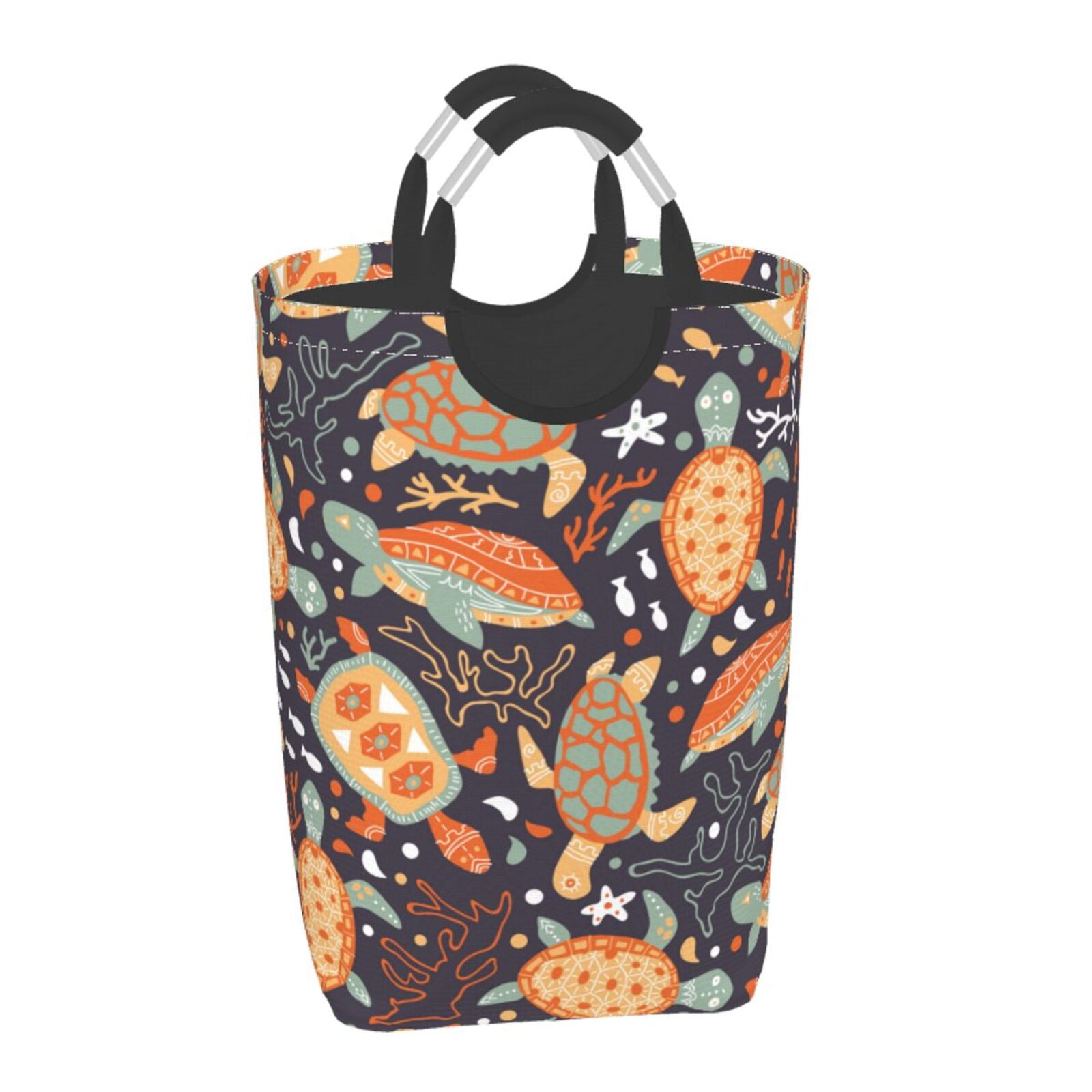 Gaeub Turtles and Sea Plants Print 50L Large Laundry Hampers with ...