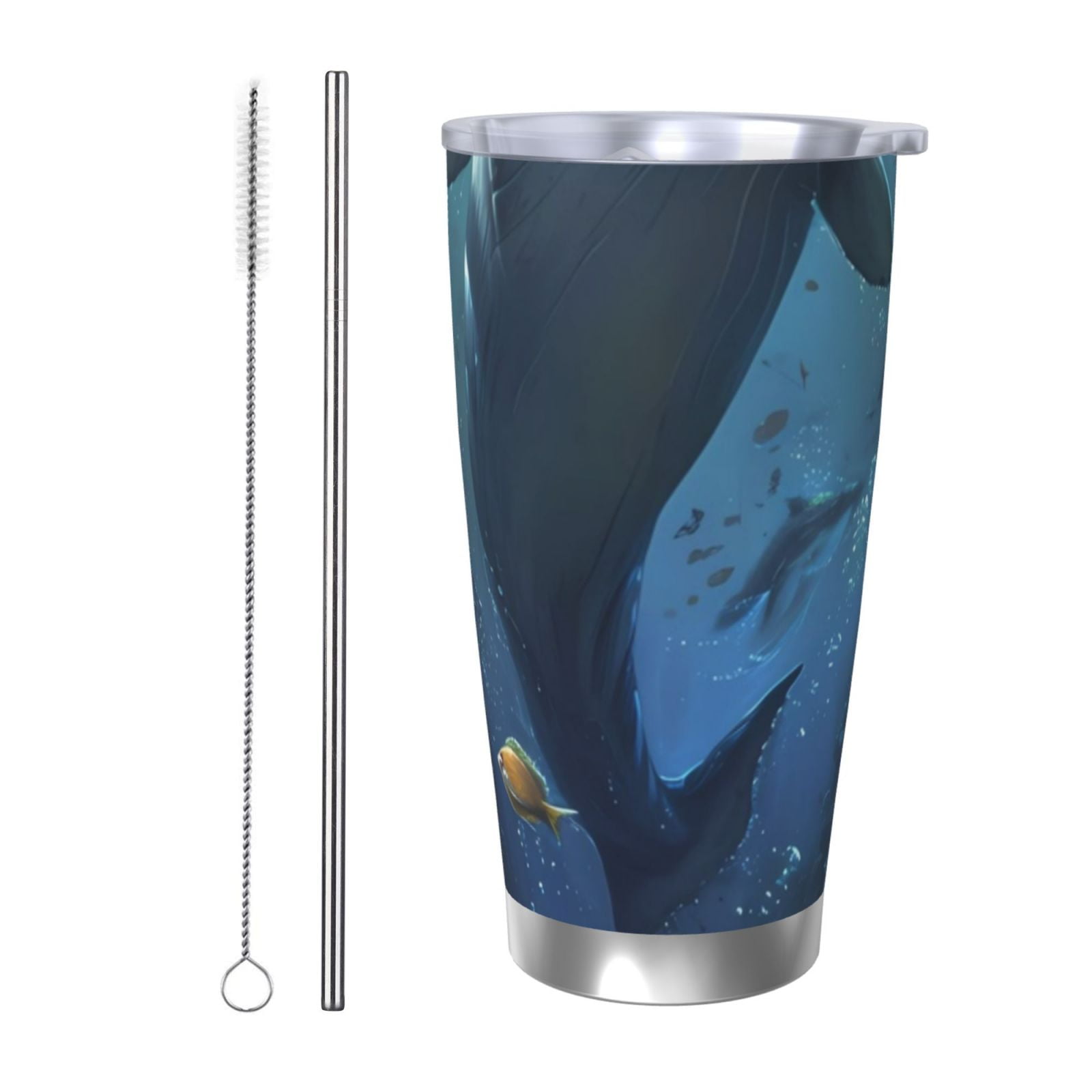 Gaeub Underwater Dolphin Print 20-Ounce Stainless Steel Car Cup ...