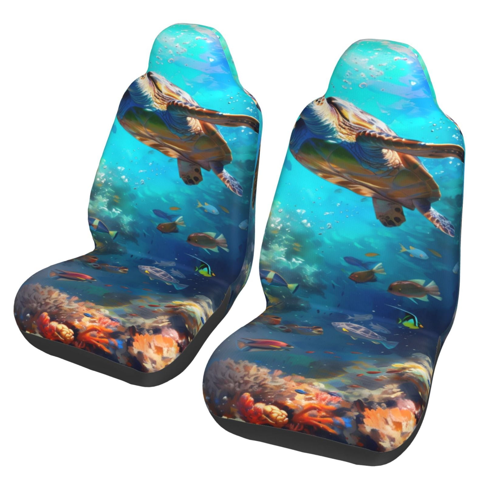 Gaeub Underwater Fish Turtle 2Pack Full Set Car Seat Covers with Soft ...