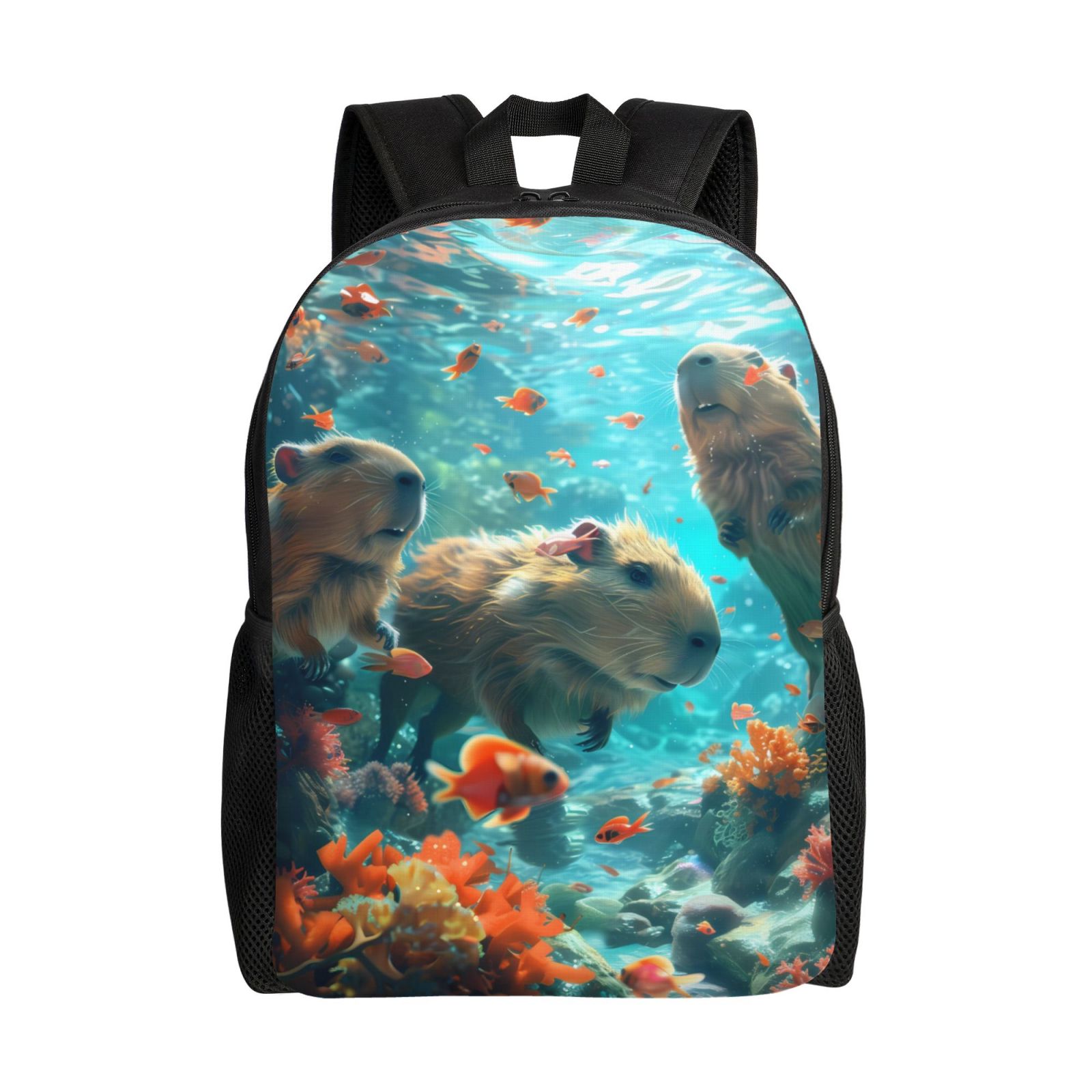 Gaeub Underwater Swimming Guinea Pig Print Unisex Backpacks, College ...