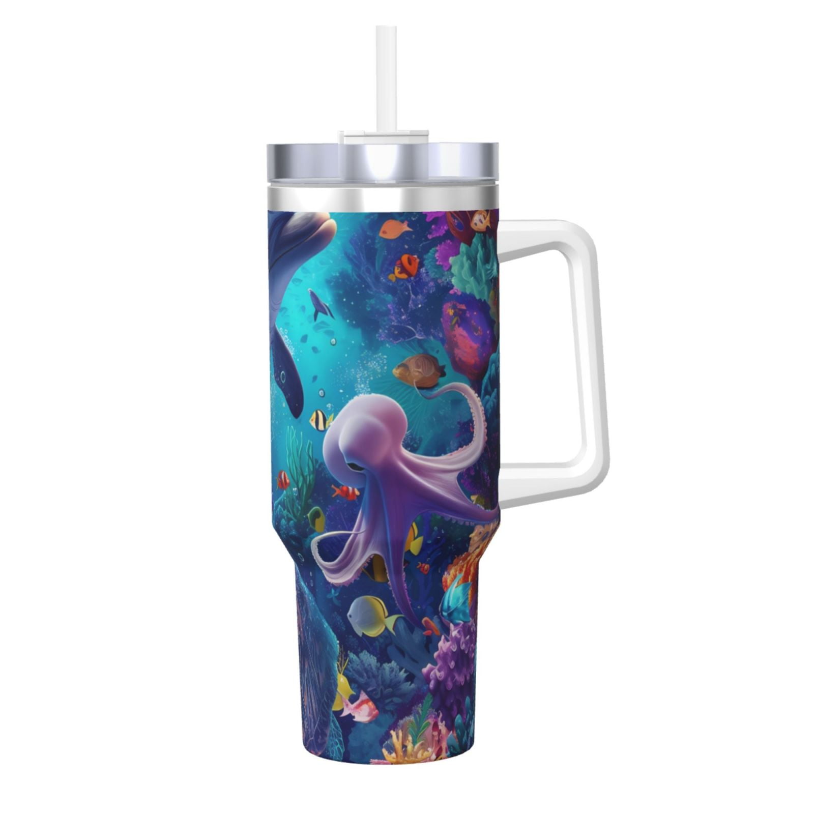 Gaeub Underwater Turtle Dolphin Octopus Print Stainless Steel Hot/Cold ...