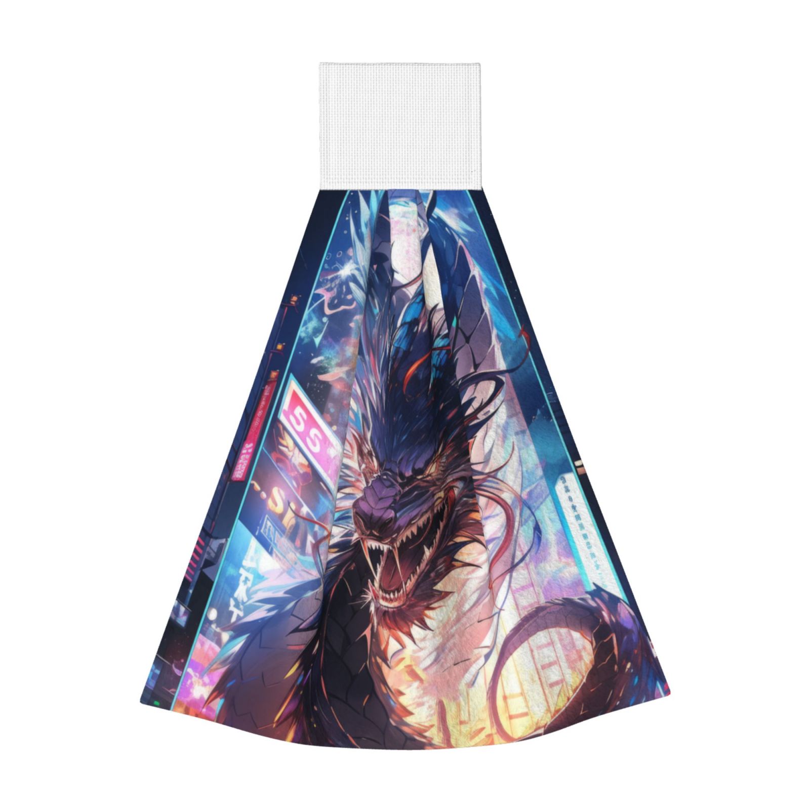 Gaeub Urban Style Colorful Dragon Print Hand Towels with Hook,Hanging ...