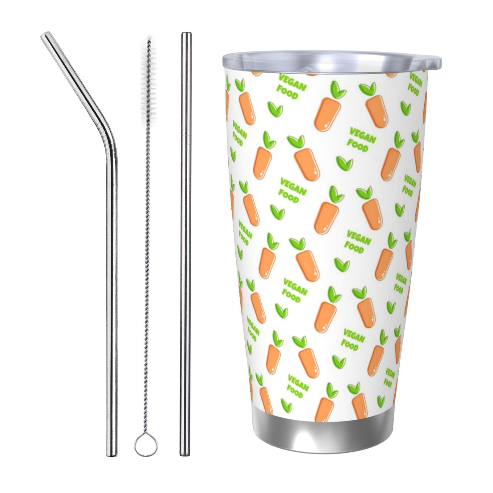 Gaeub Vegan Fruit Carrot Print 20-Ounce Stainless Steel Car Cup ...