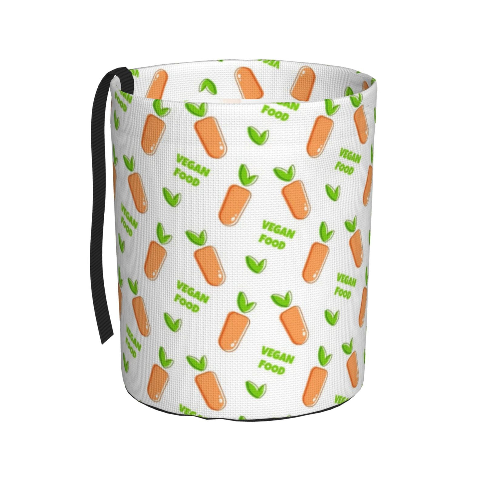 Gaeub Vegan Fruit Carrot Print Car Trash Can, Collapsible Trash Can for ...