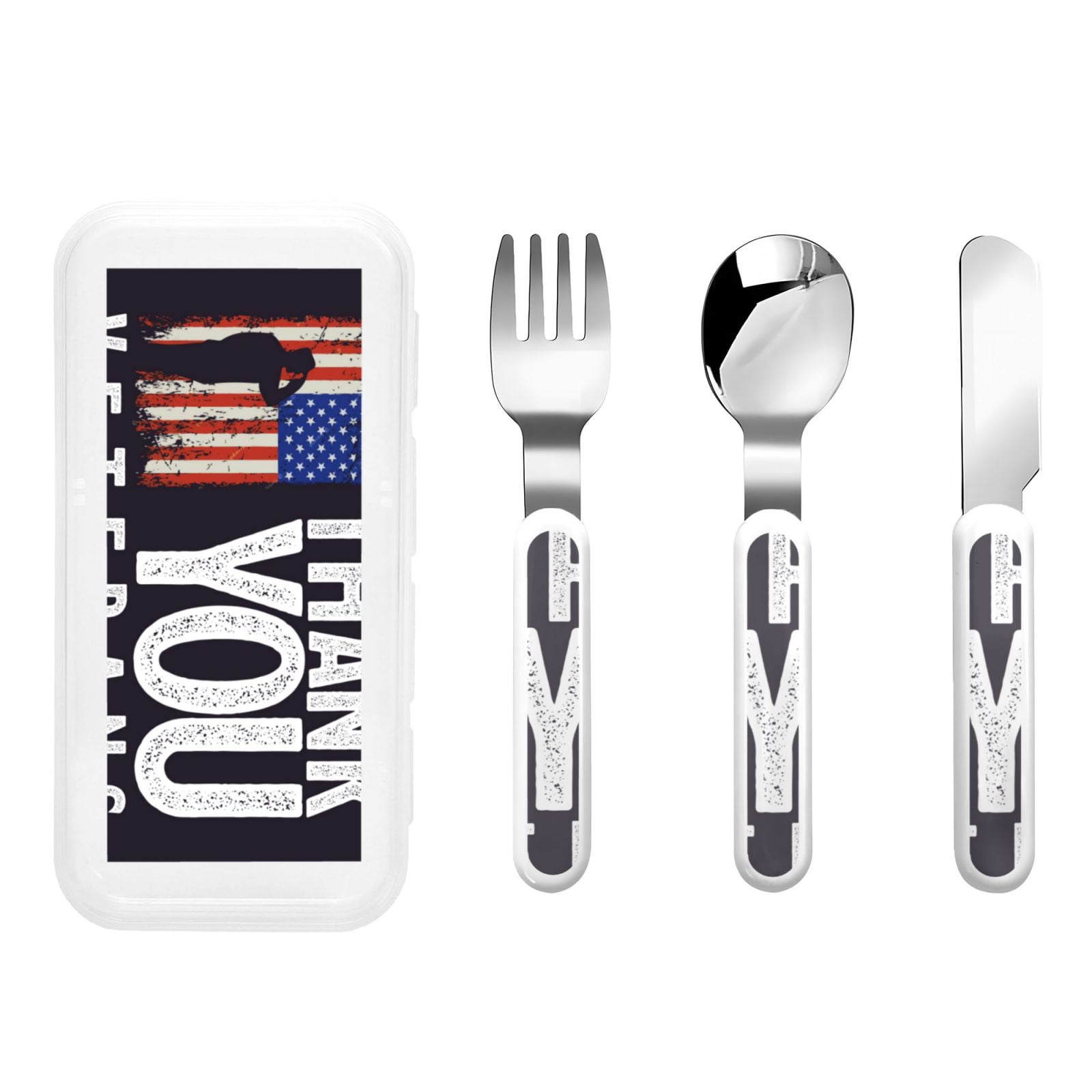 Gaeub Veterans Day2 Print 3-Piece Children Knife Spoon Fork Set ...
